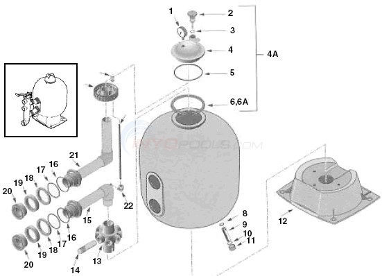Sta-Rite Cristal-Flo Side Mount Parts - INYOPools.com Sta-Rite Cristal-Flo Side Mount Parts - INYOPools.com