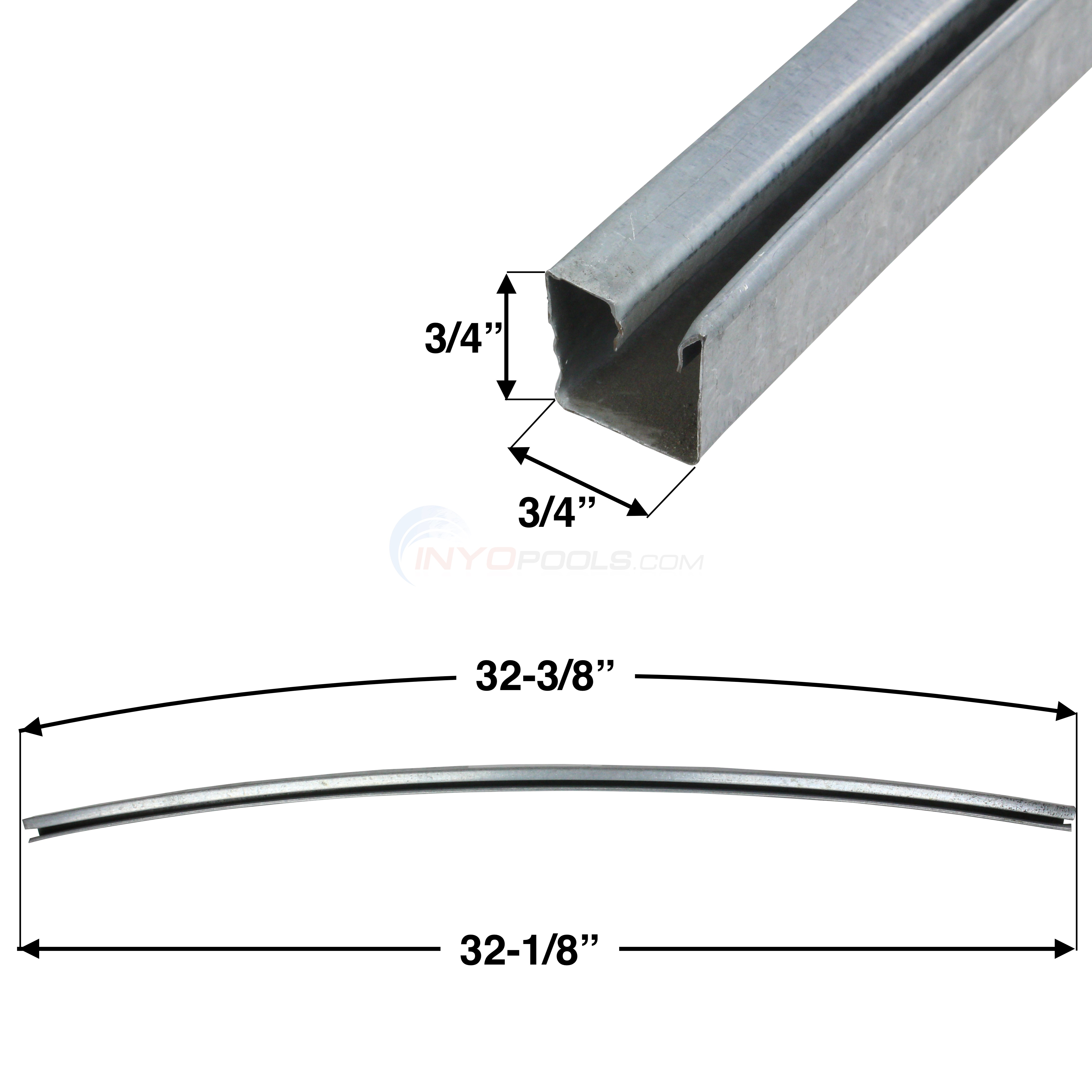 Wilbar Wall Channel Omega 15' Round Sections (Single) - INYOPools.com