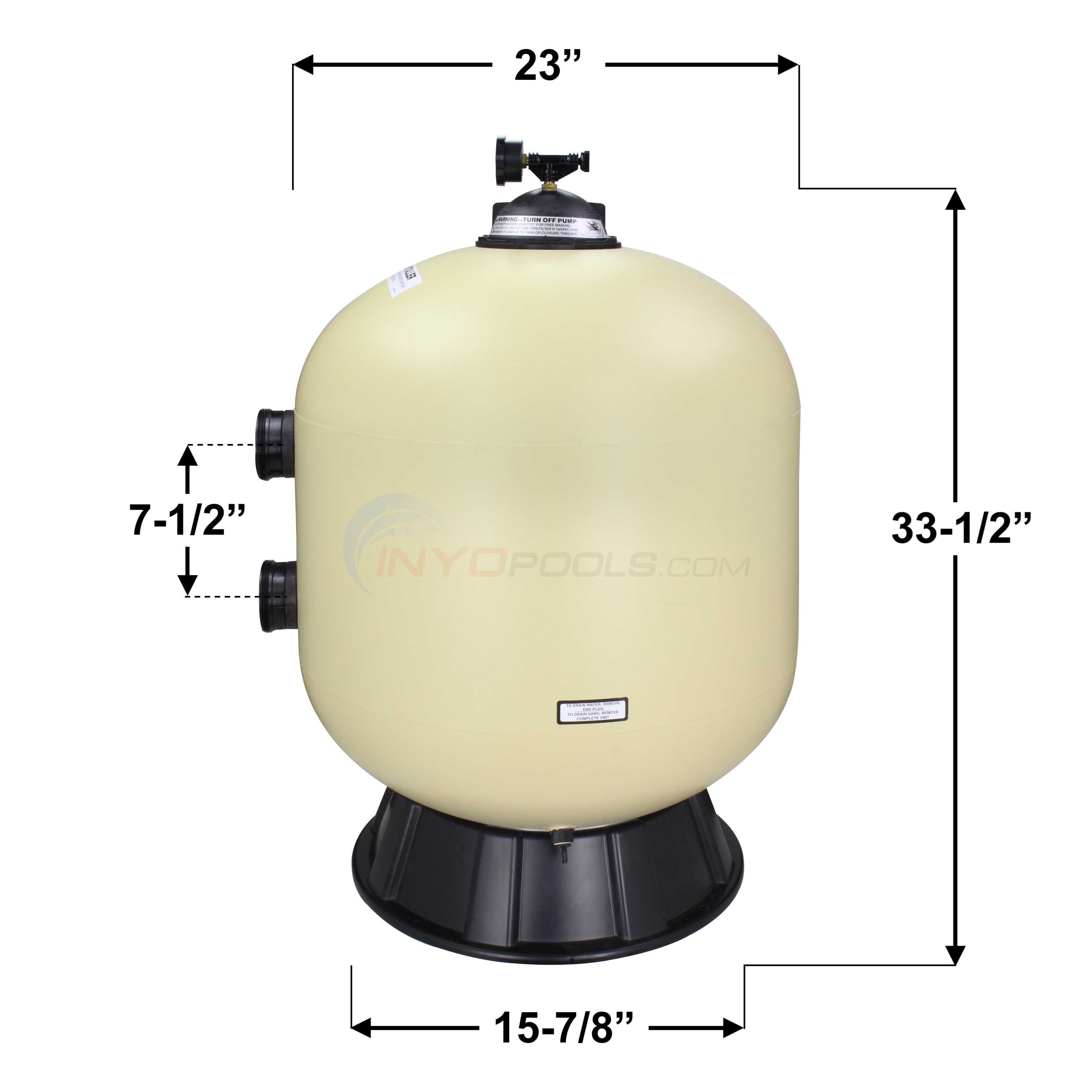 Pentair Triton II TR60 Side Mount 24" Pool Sand Filter - EC-140264 ...