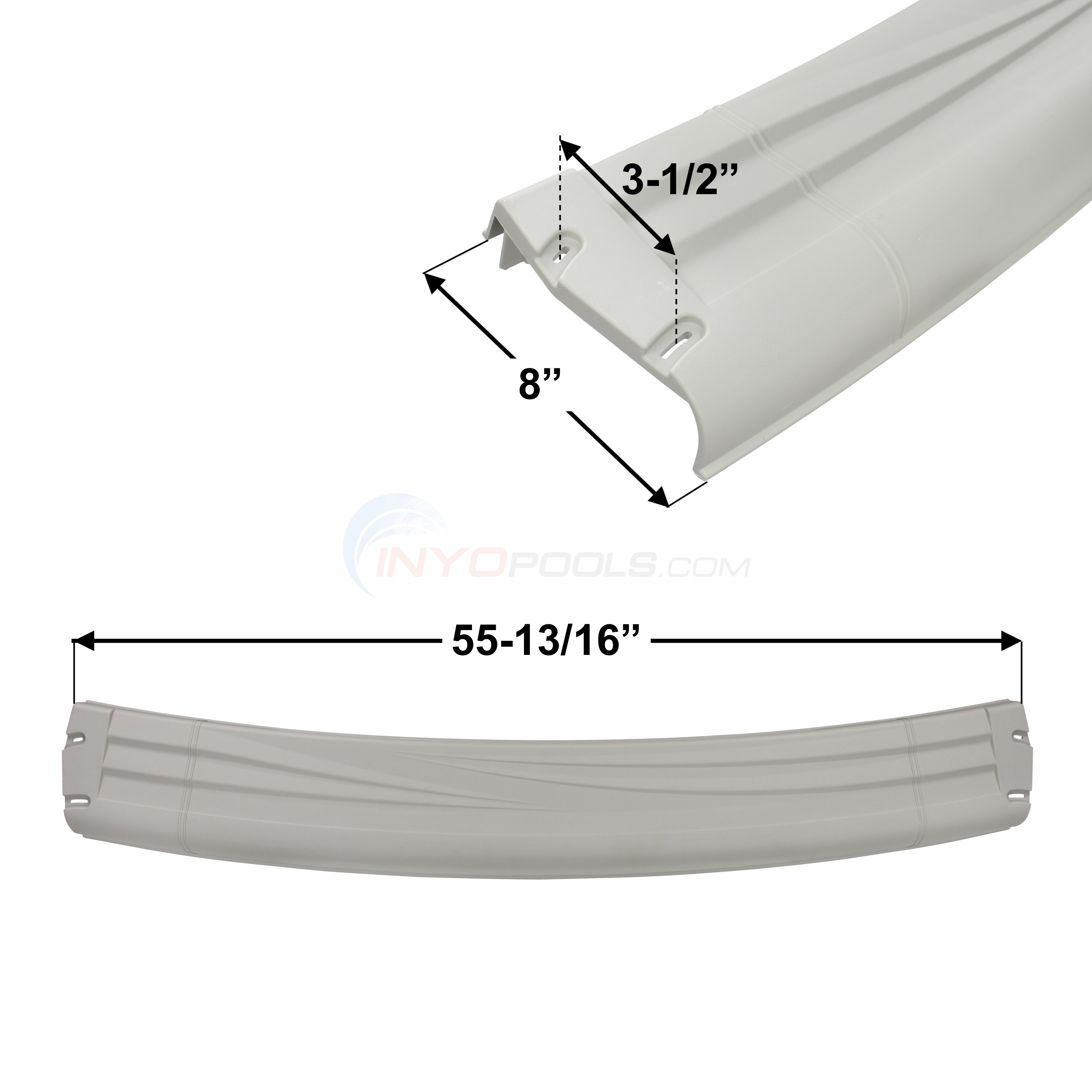 Wilbar Top Rail for Morada, Champagne, Resin, 8" x 55-13/16" Single ...