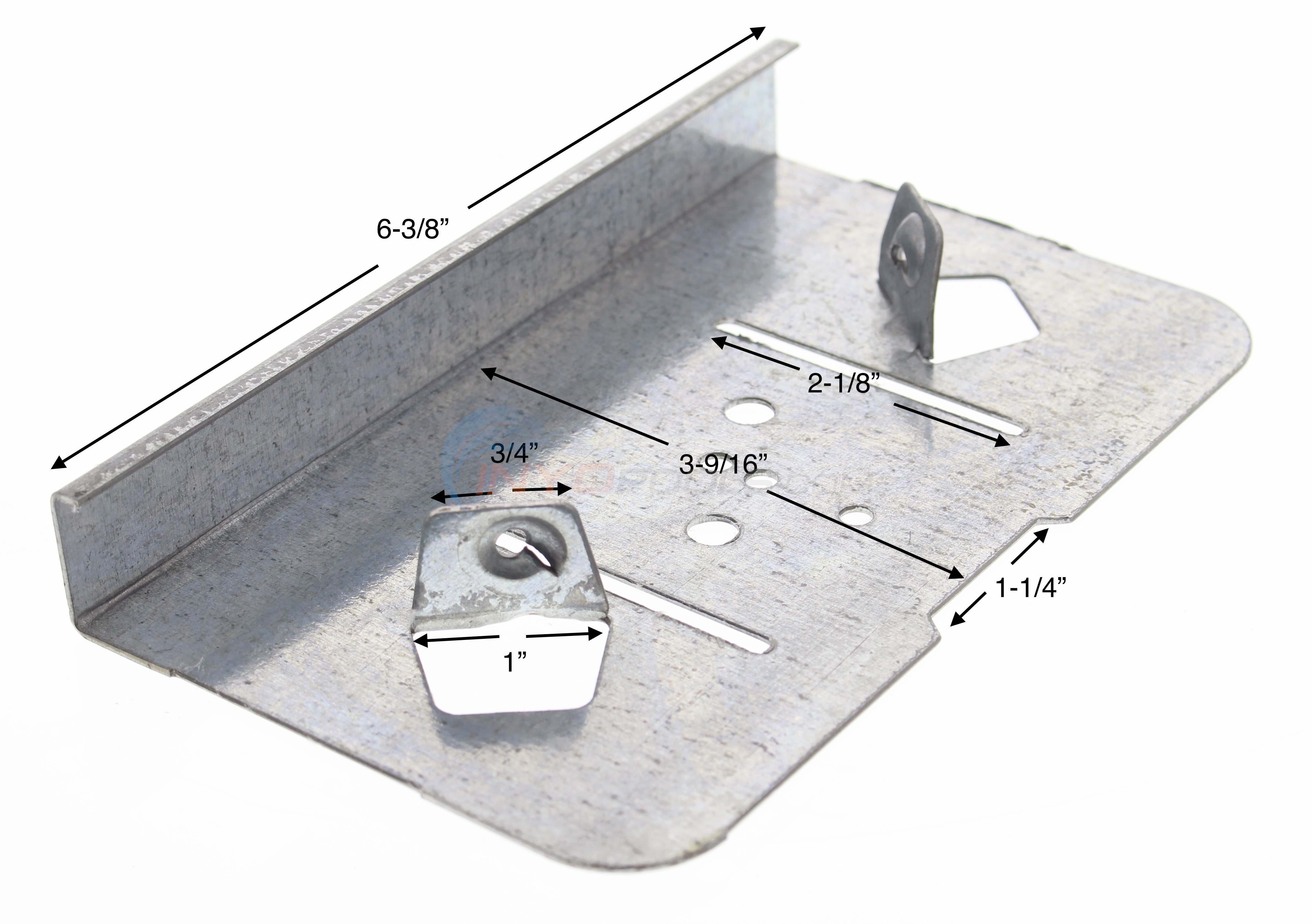 Bottom Plate Galvanized Steel (straight section) (Single) - INYOPools.com