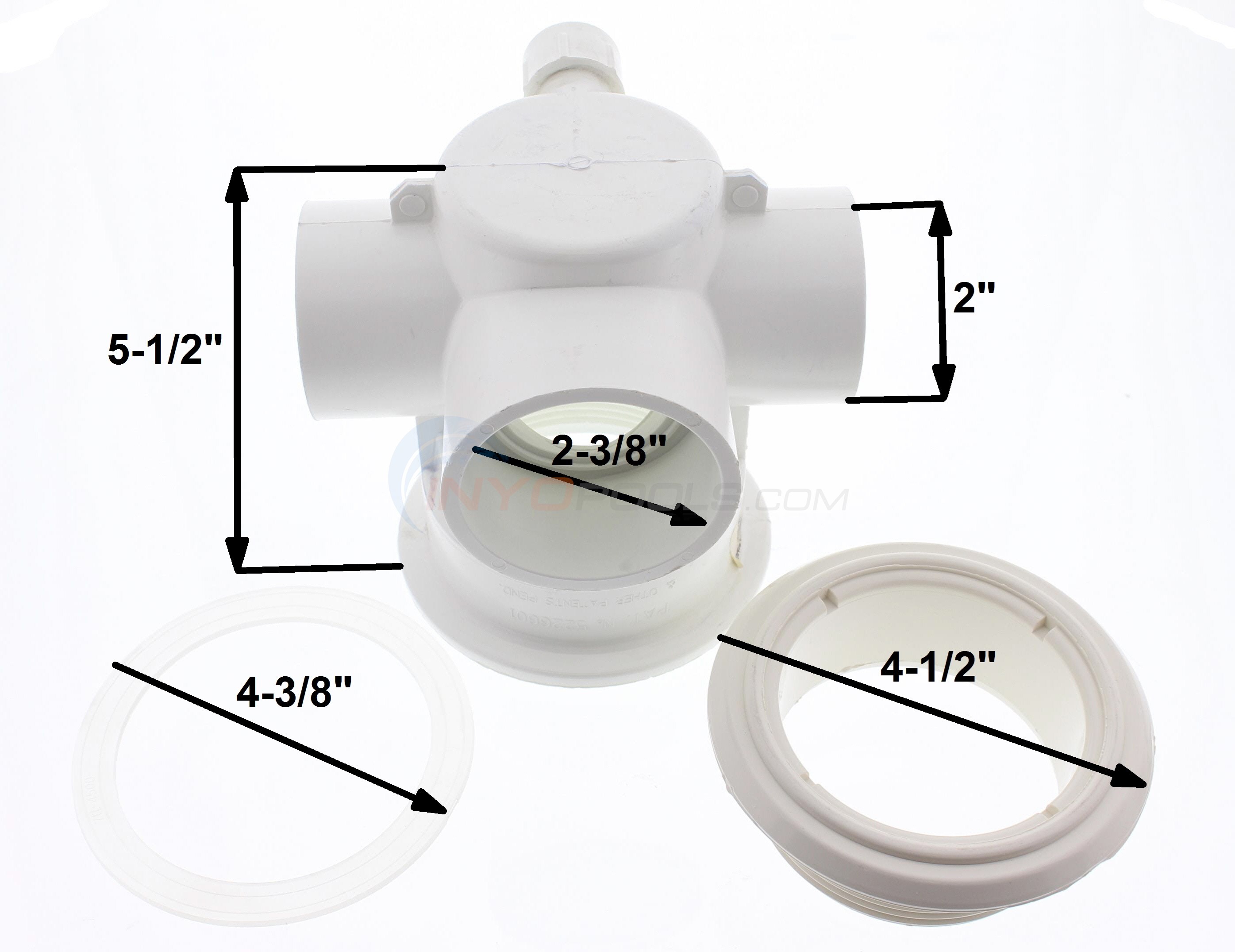 Jet Body, Quad-Flo 1"S Air - 212-4000 - INYOPools.com