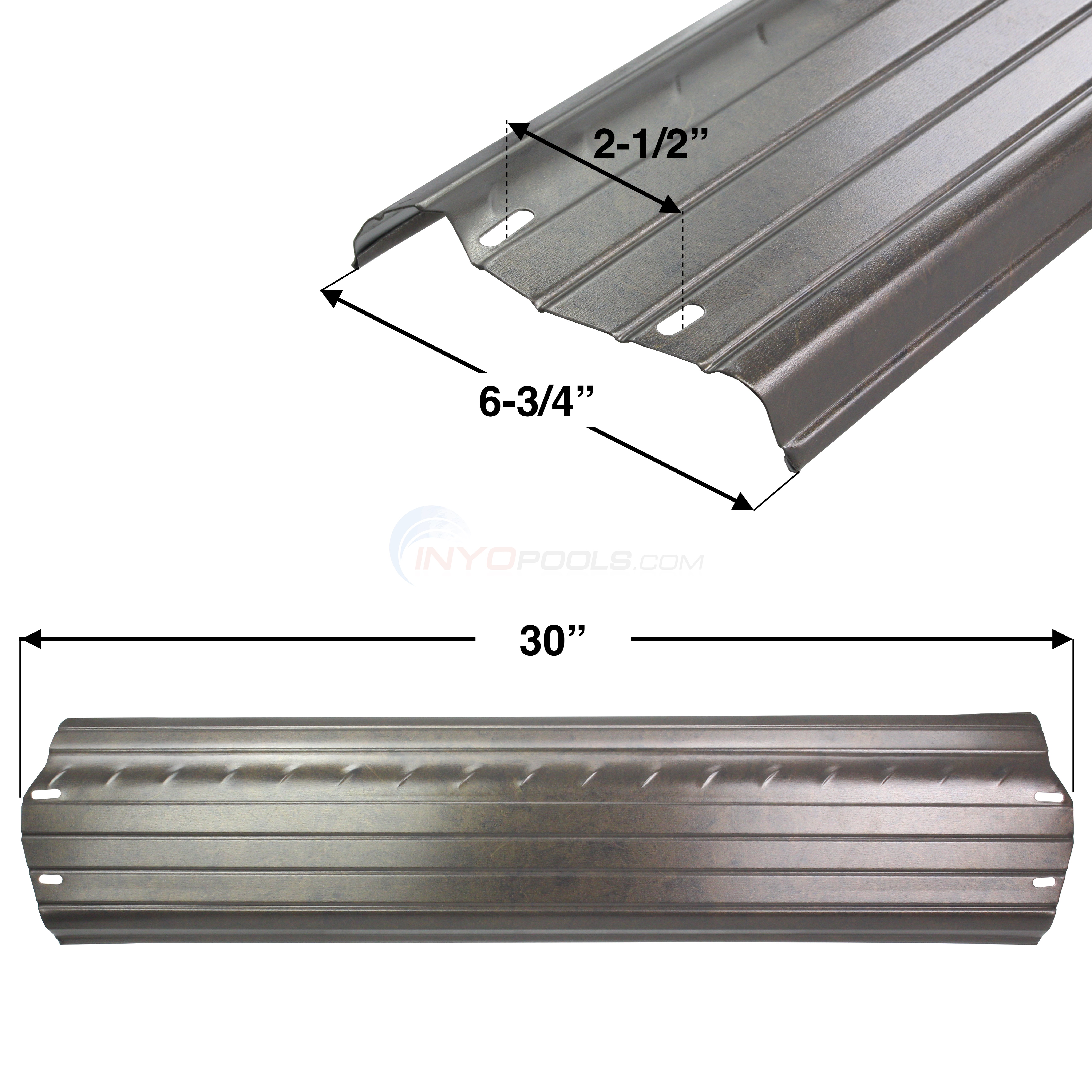 Wilbar Top Rail 7" Transition 30" Steel (Single) - 22034 - INYOPools.com