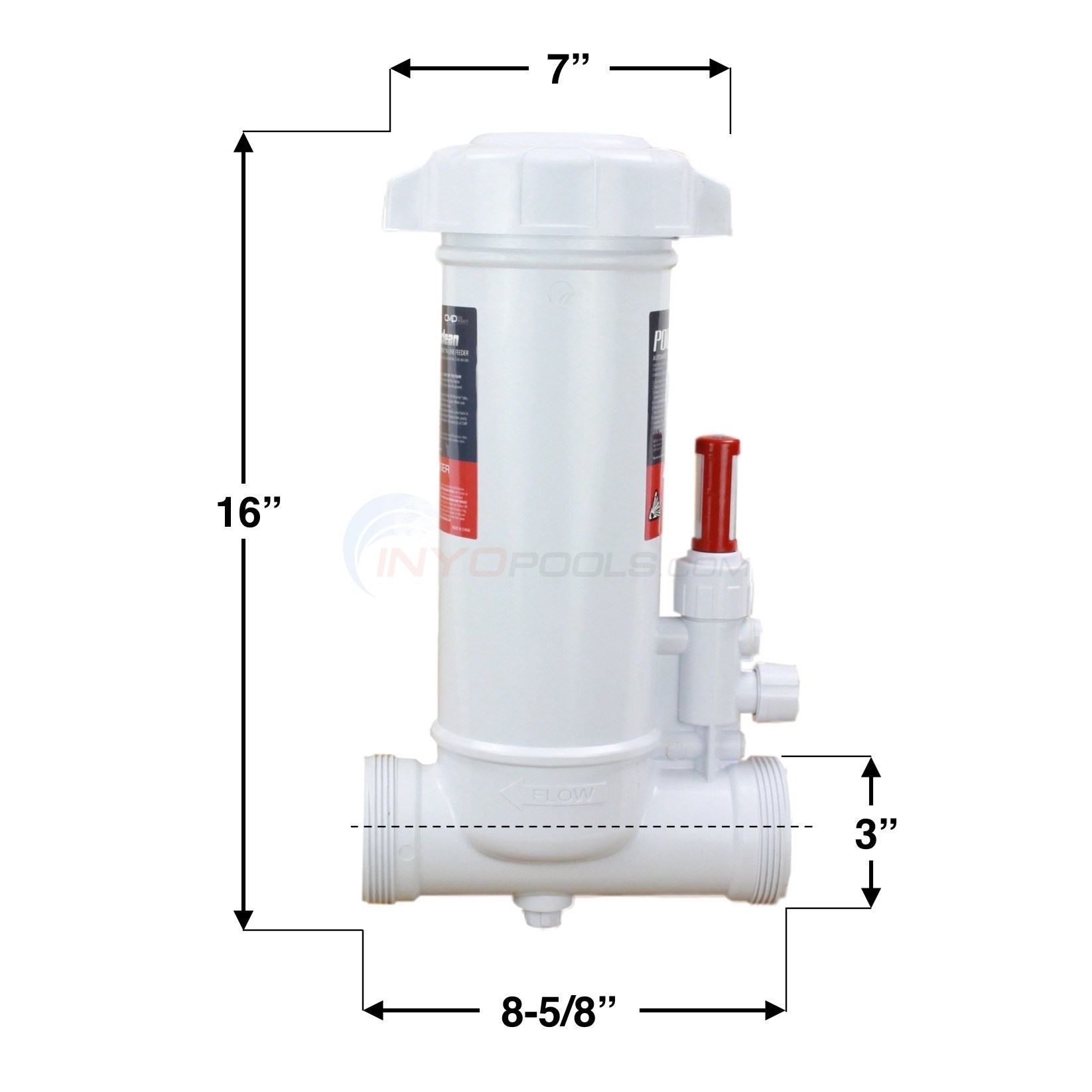 CMP POWERclean Ultra In-Line Chlorinator, 5Lbs. Capacity, Clear Lid ...