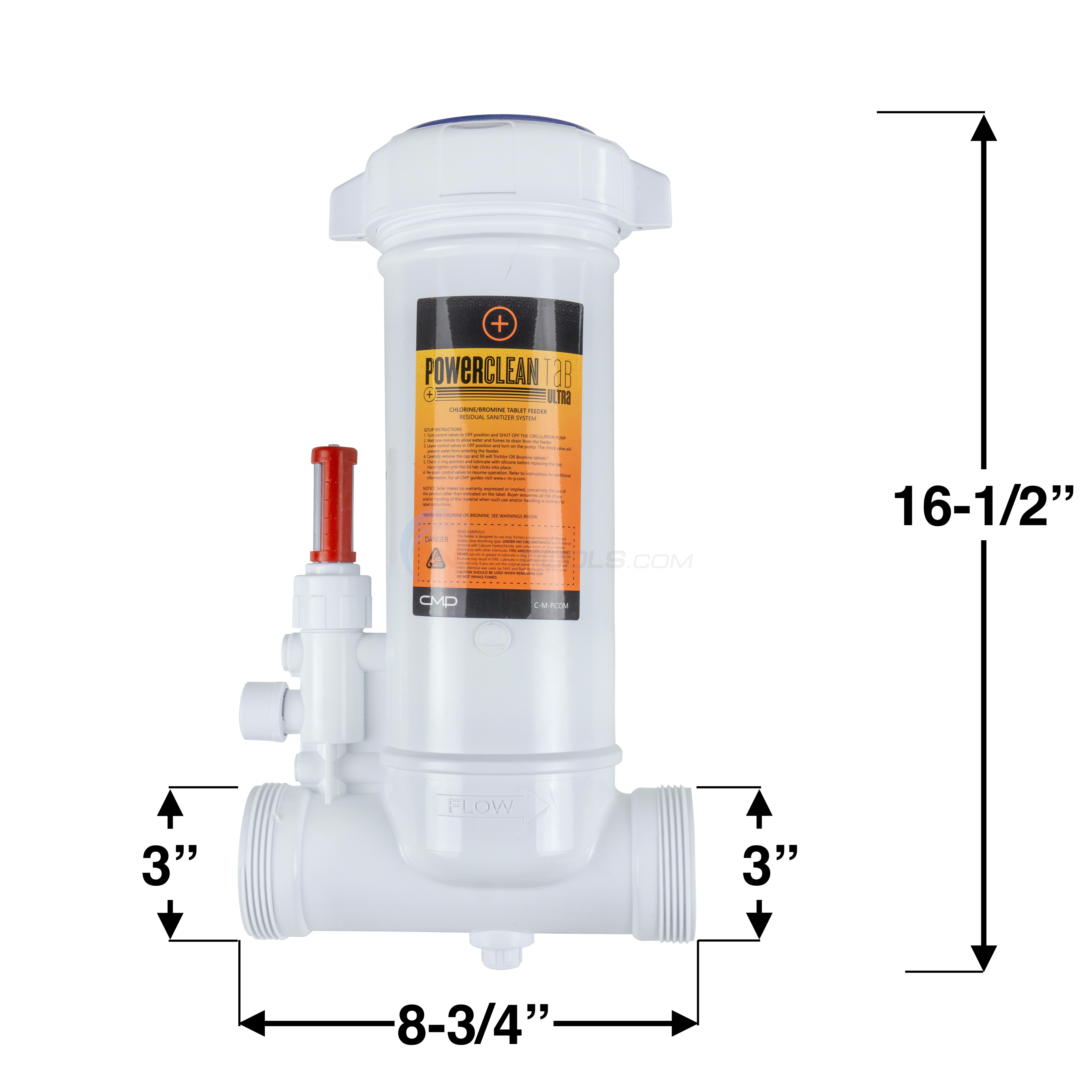 CMP Powerclean Ultra In-Line Chlorinator, 5Lbs Capacity, Clear Plastic ...