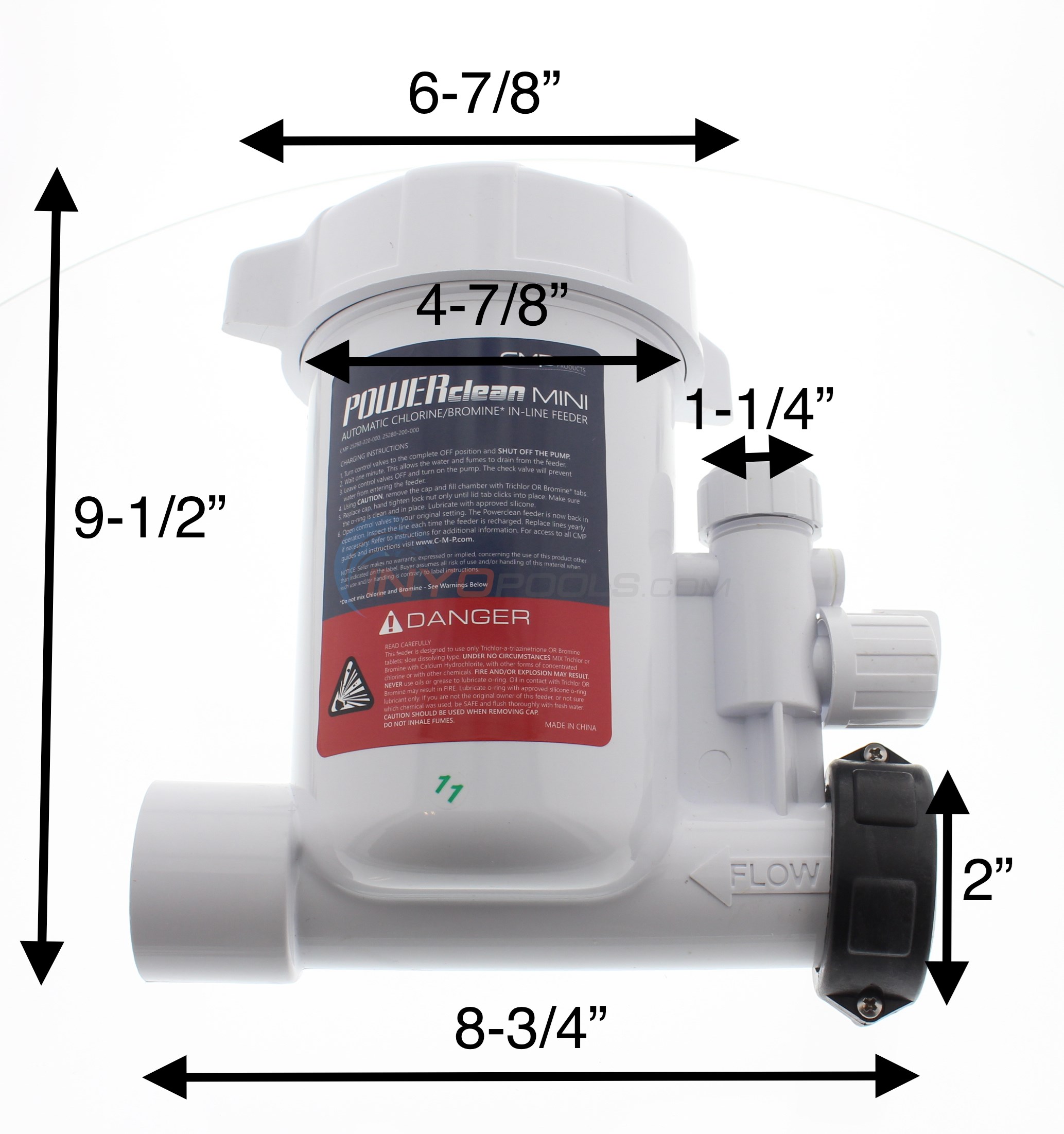 Custom Molded Products POWERclean Mini In-Line Chlorinator - INYOPools.com