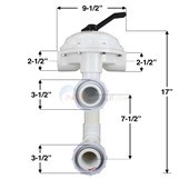 Pentair 2" Hi-Flow Multiport Valve with Plumbing for Triton Sand and ...