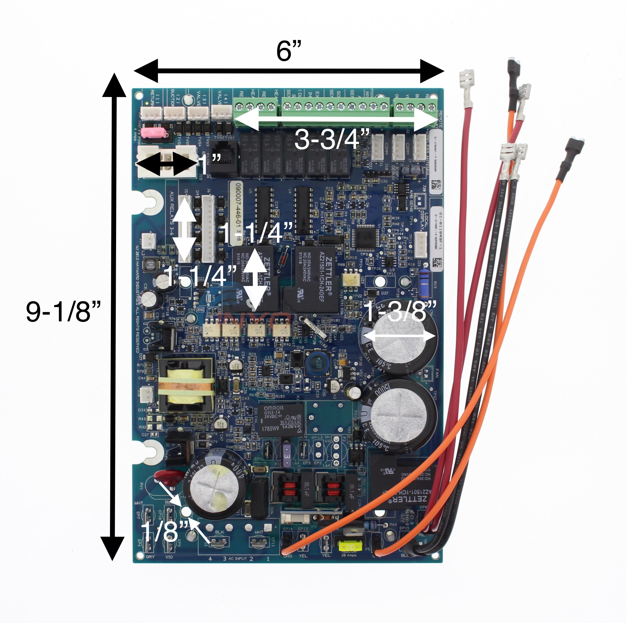 Hayward® GLX-PCB-PRO - Main Printed Circuit Board OEM Replacement for ...