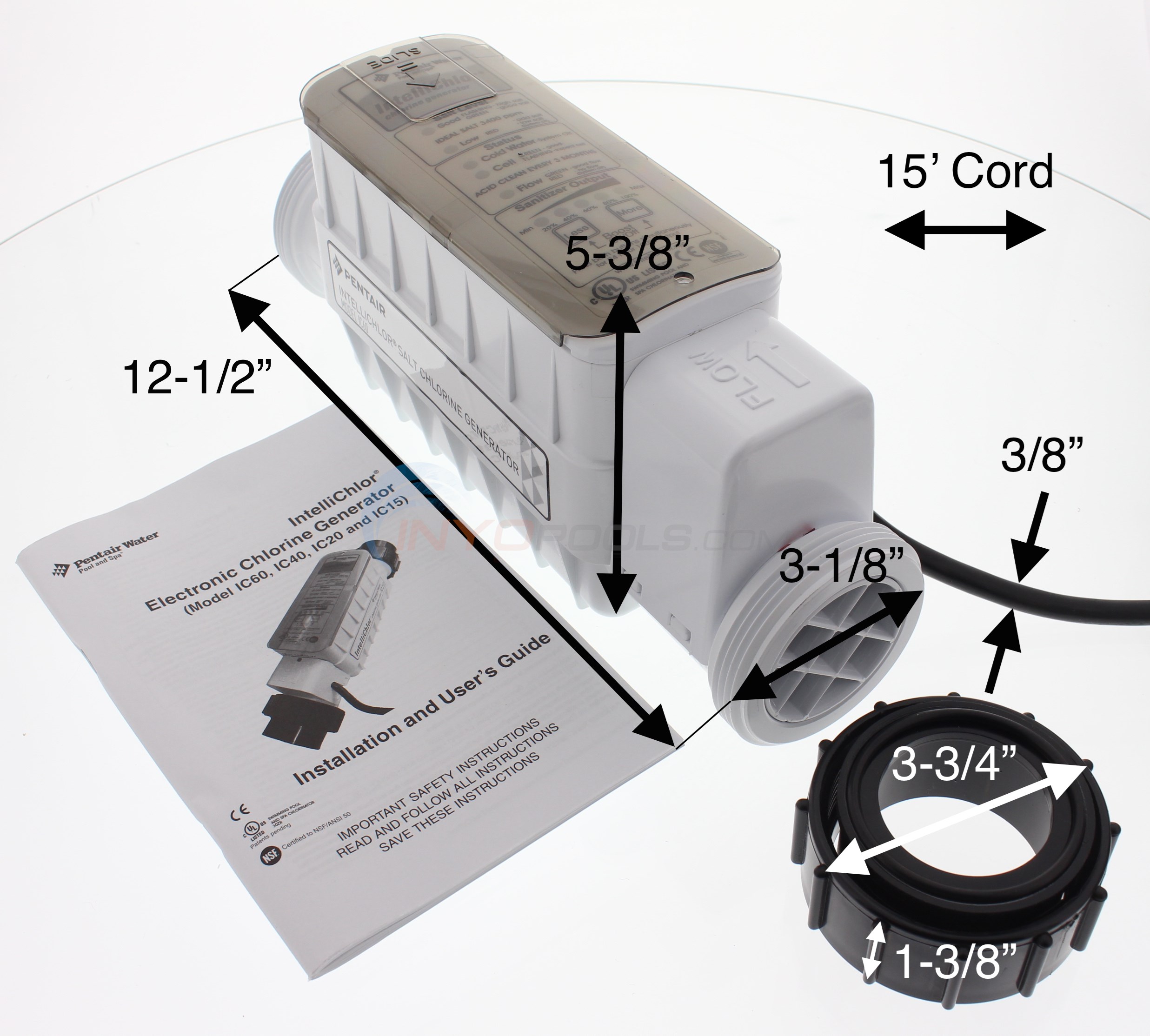 Pentair Intellichlor Salt Generator Replacement Cell, 60,000 Gallons ...