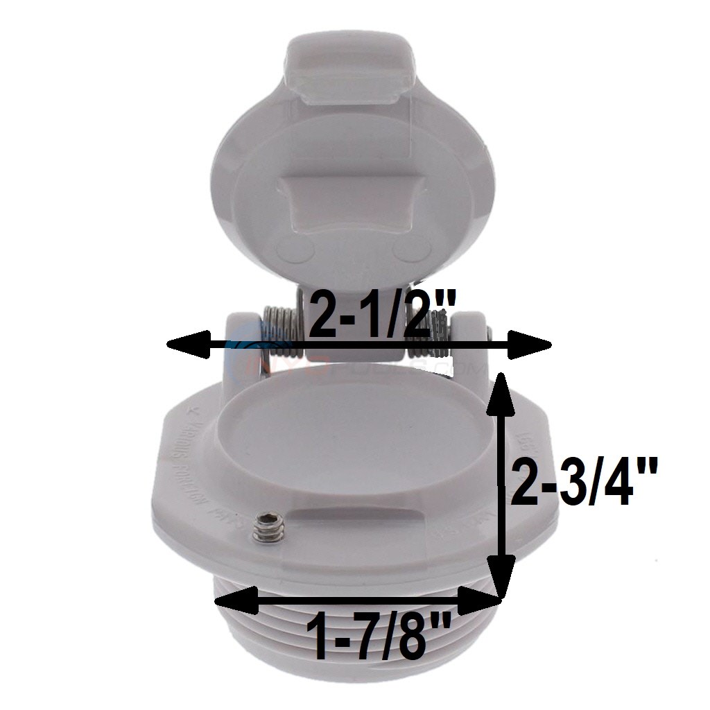 Hayward 1.5" MPT Vacuum Lock Safety Fitting, White - W400BWHP ...