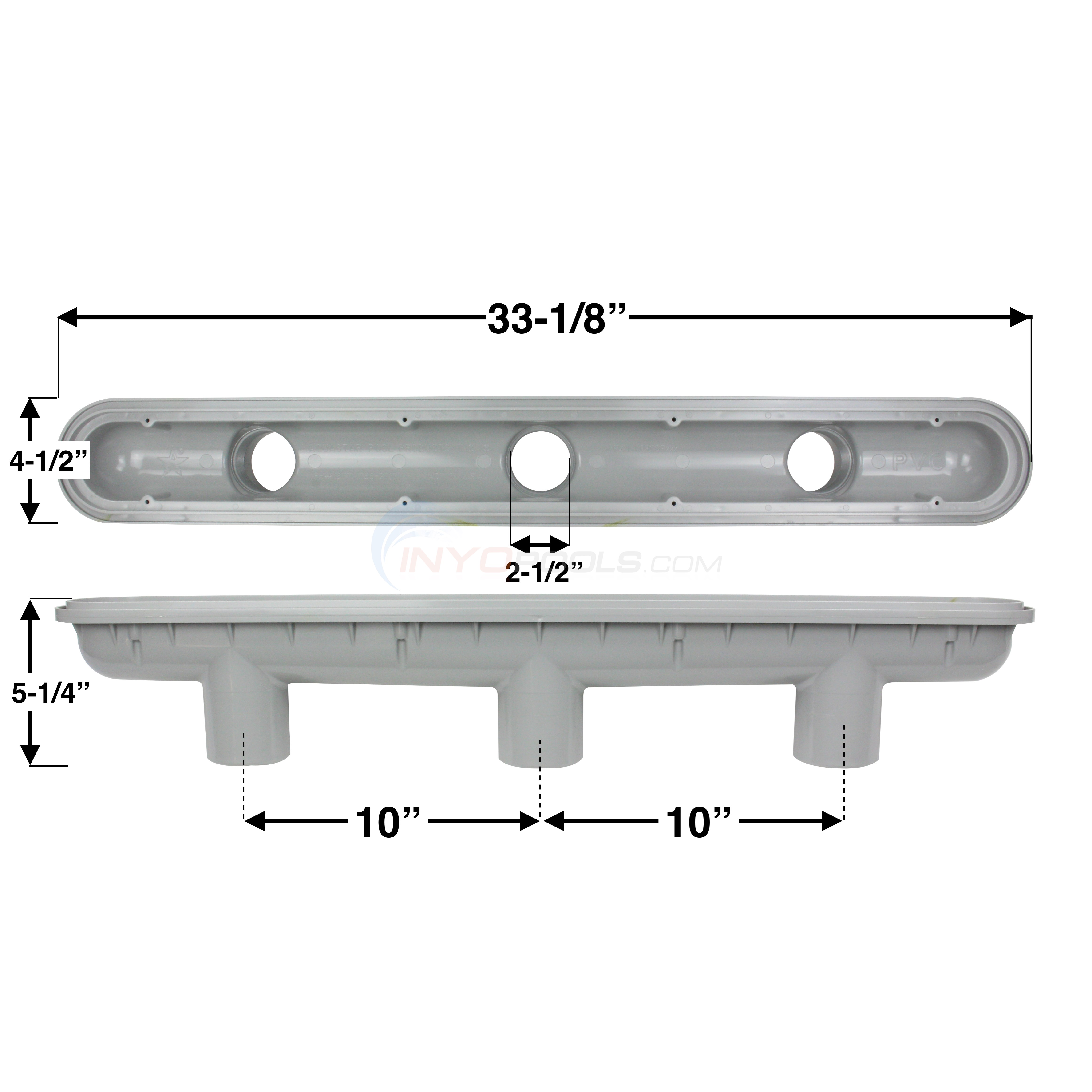 32" Channel, Sump & Av Cover, Lt Gray, Ansi Ok (32cdav103) - INYOPools.com