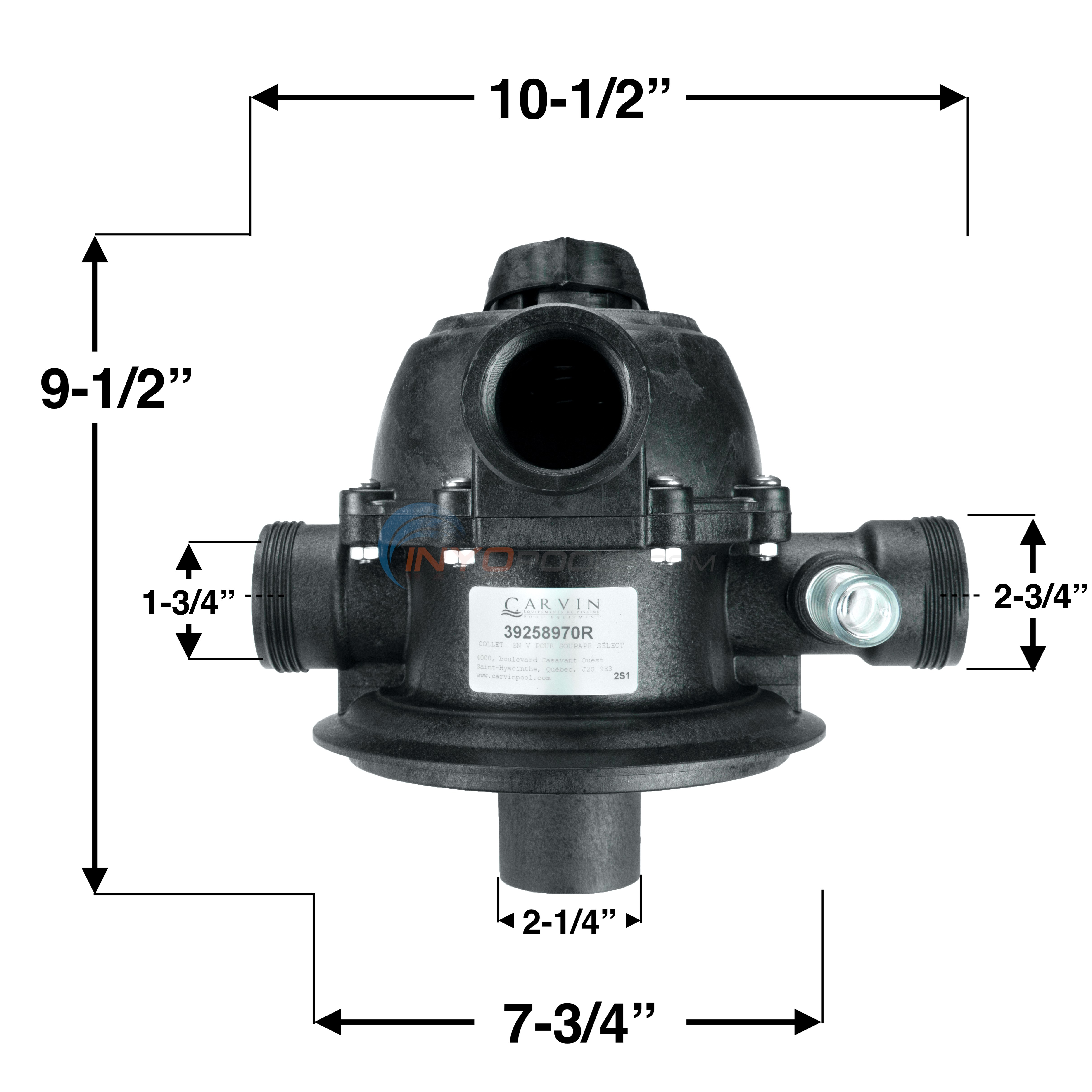6 Position Jacuzzi Clamp-Style Valve 1-1/2" - 39258970R - INYOPools.com