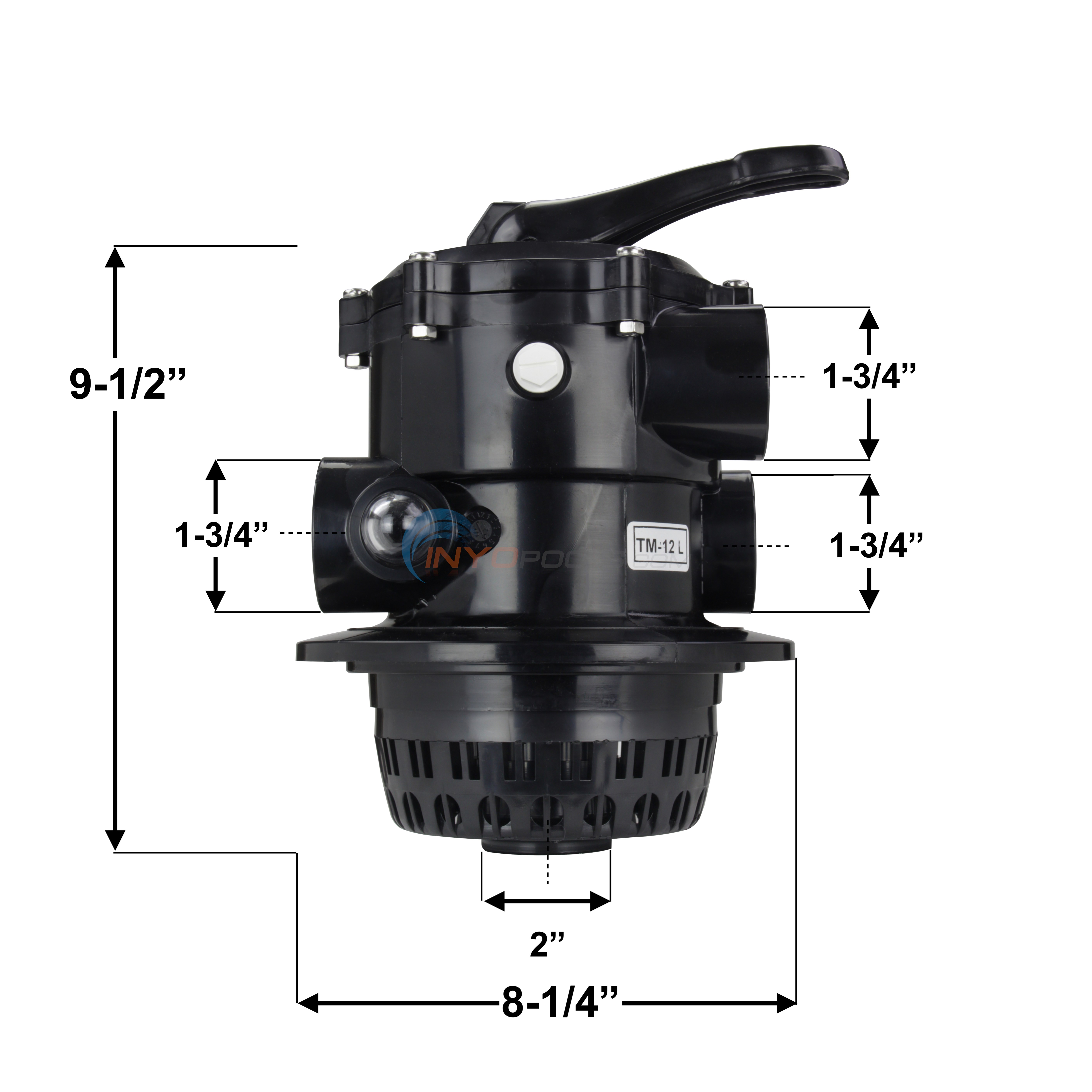 Praher Top Mount Multiport Valve 6-Way - TM-12-L - INYOPools.com