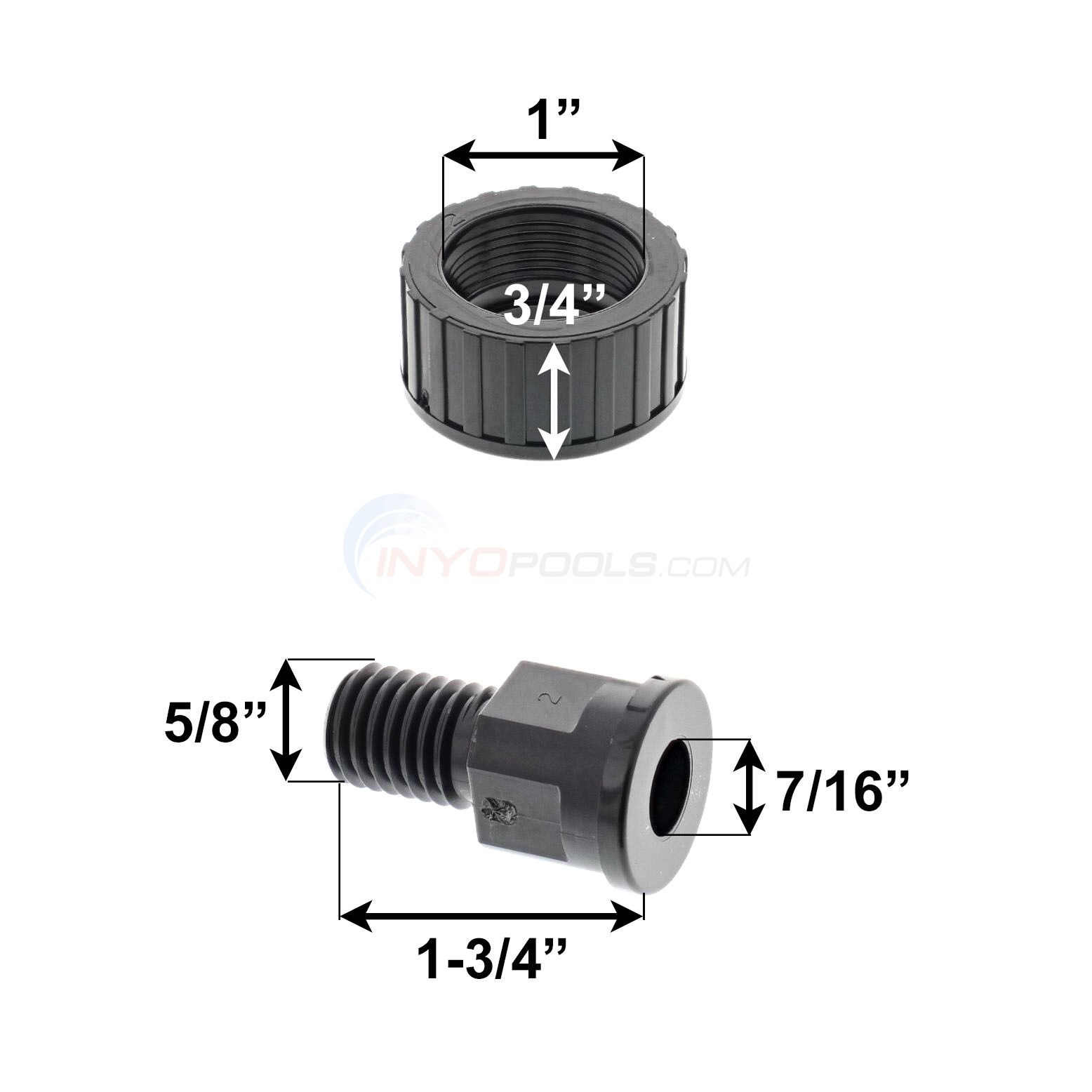 Zodiac Jandy® CL/DEL Tank Adapter with O-Ring R0552000 - INYOPools.com