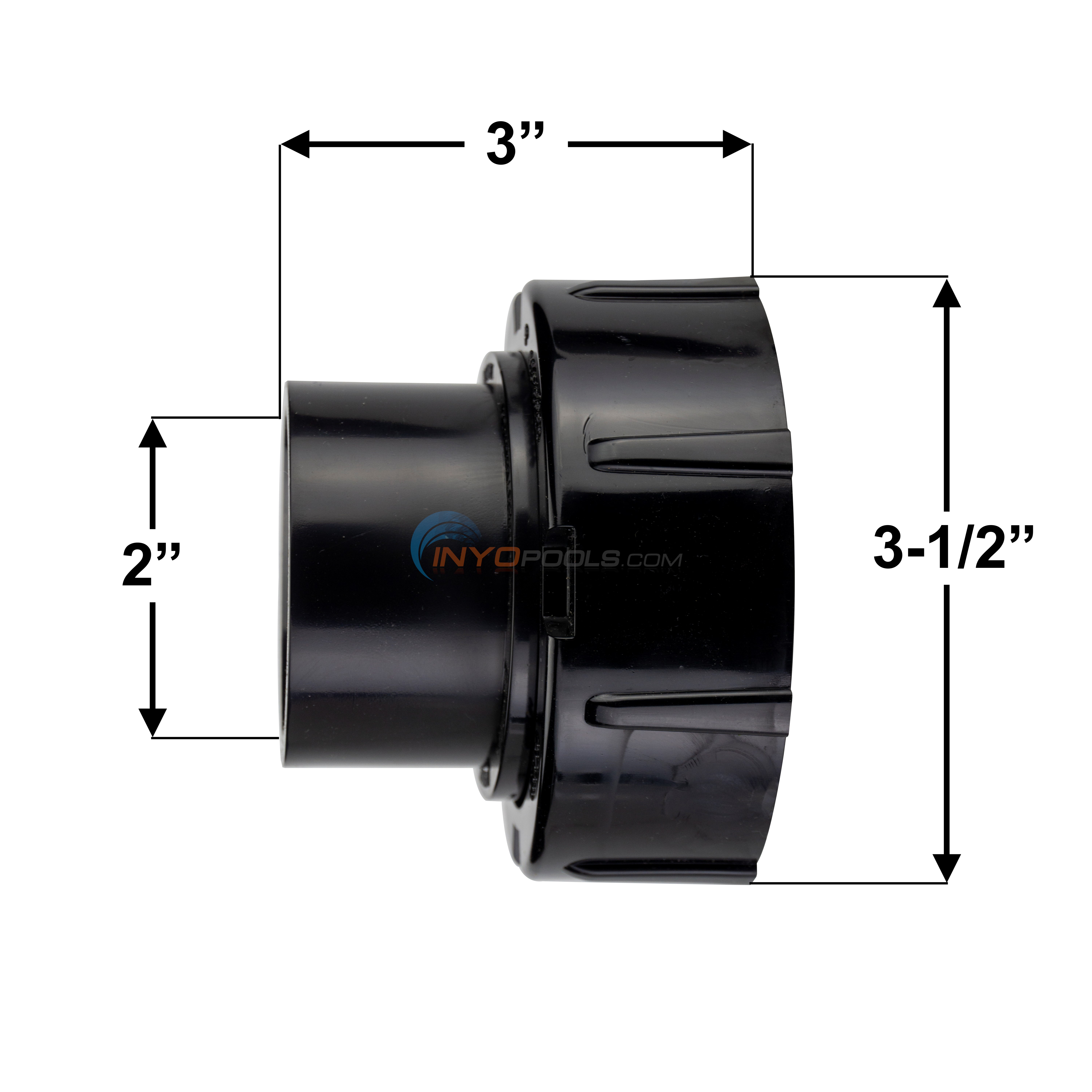 Jandy CS Filter Adapter Unions, 1-1/2" Slip with Cap, Kit of 3 ...