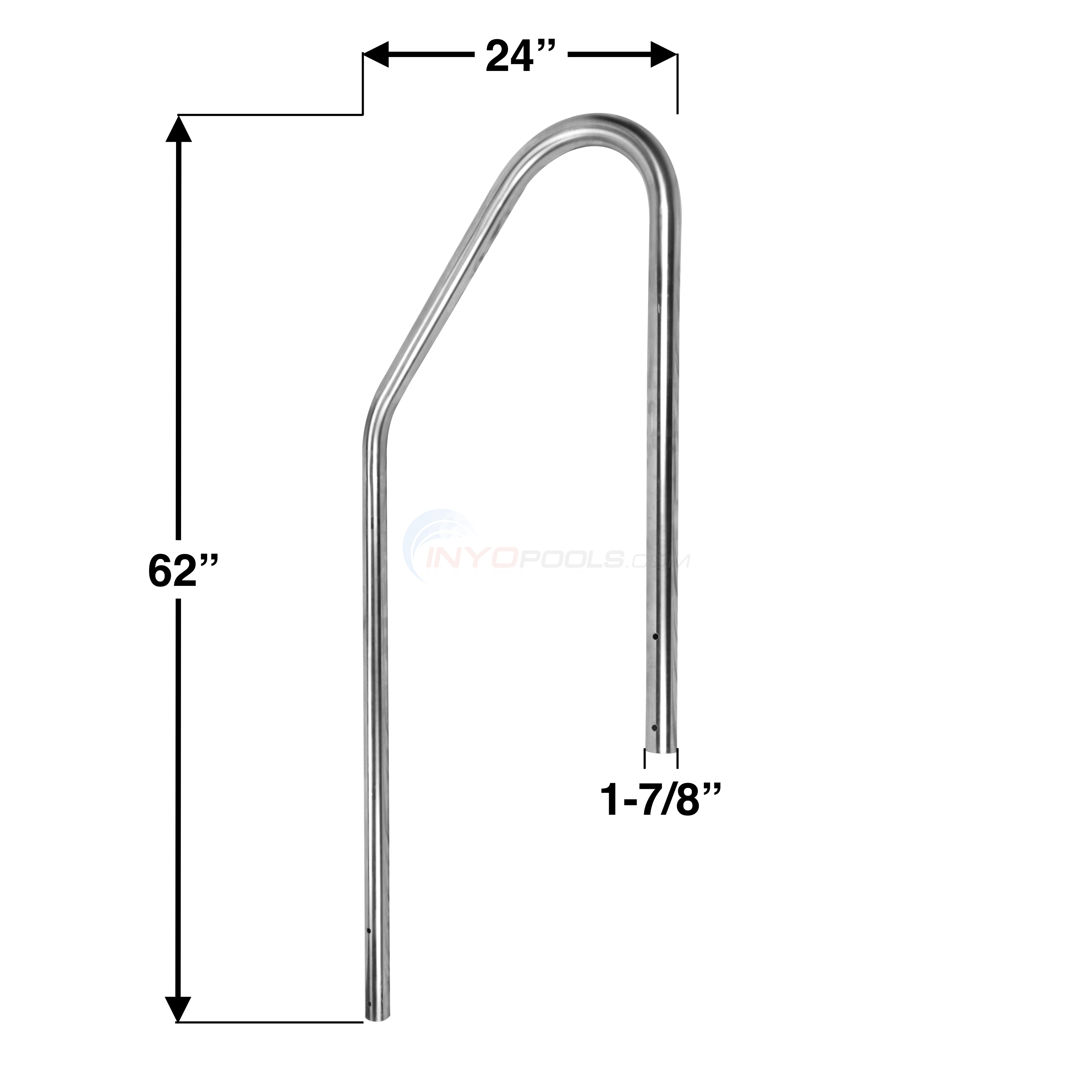 Innovaplas Complete Stainless Steel Handrail Kit & Hardware - INYOPools.com