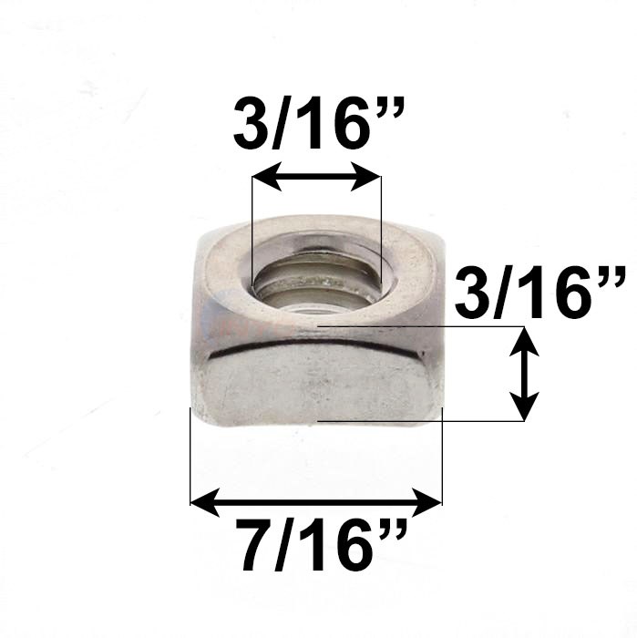 Pentair 1/4-20 Square Nut (357254) - INYOPools.com