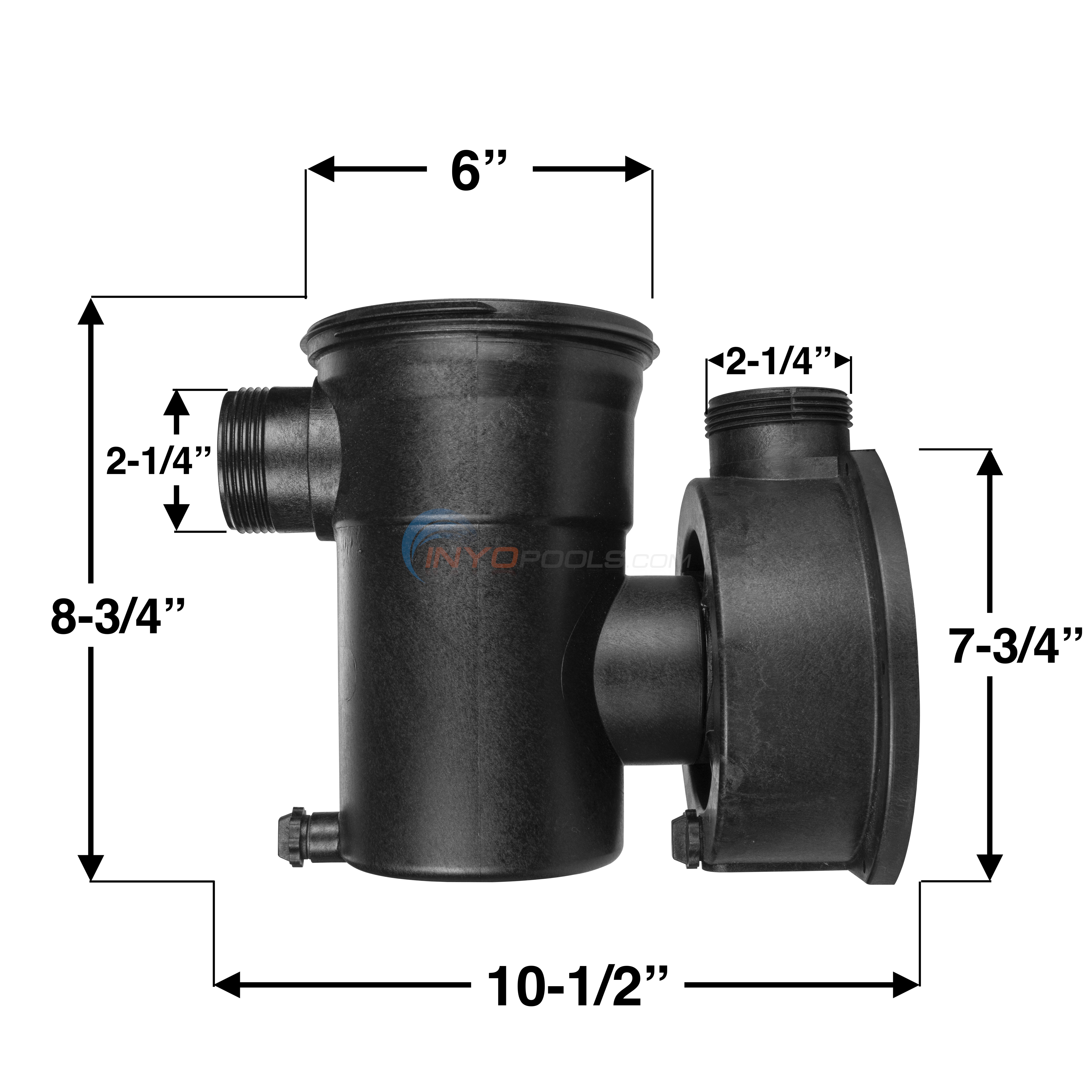 Jacuzzi LR and SLR Series Pump Strainer Case With Plugs - 16030702R ...