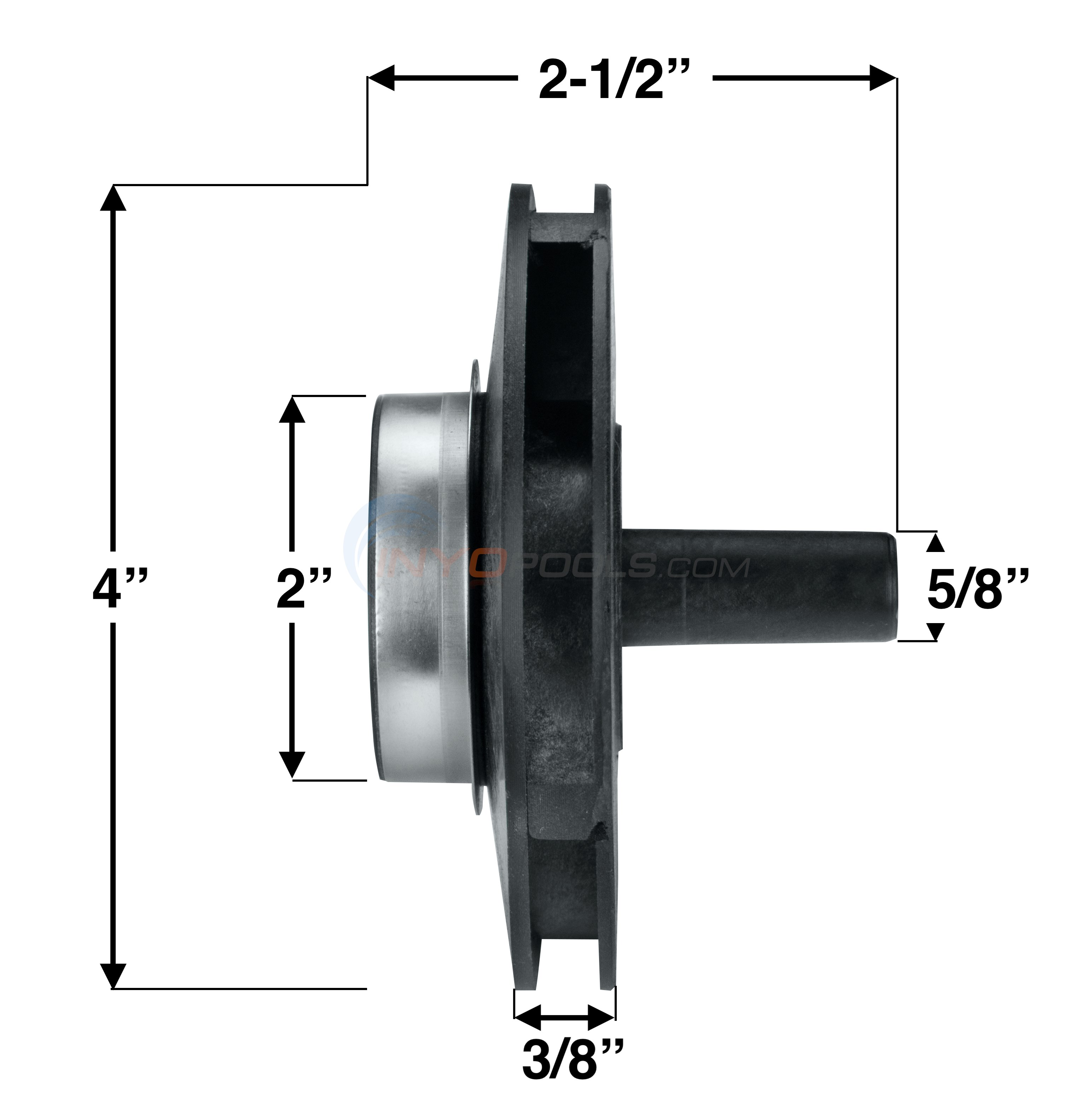Jacuzzi LR/LC/SharkJet Series Pump Impeller 1.5 H.p. (05385307r000 ...