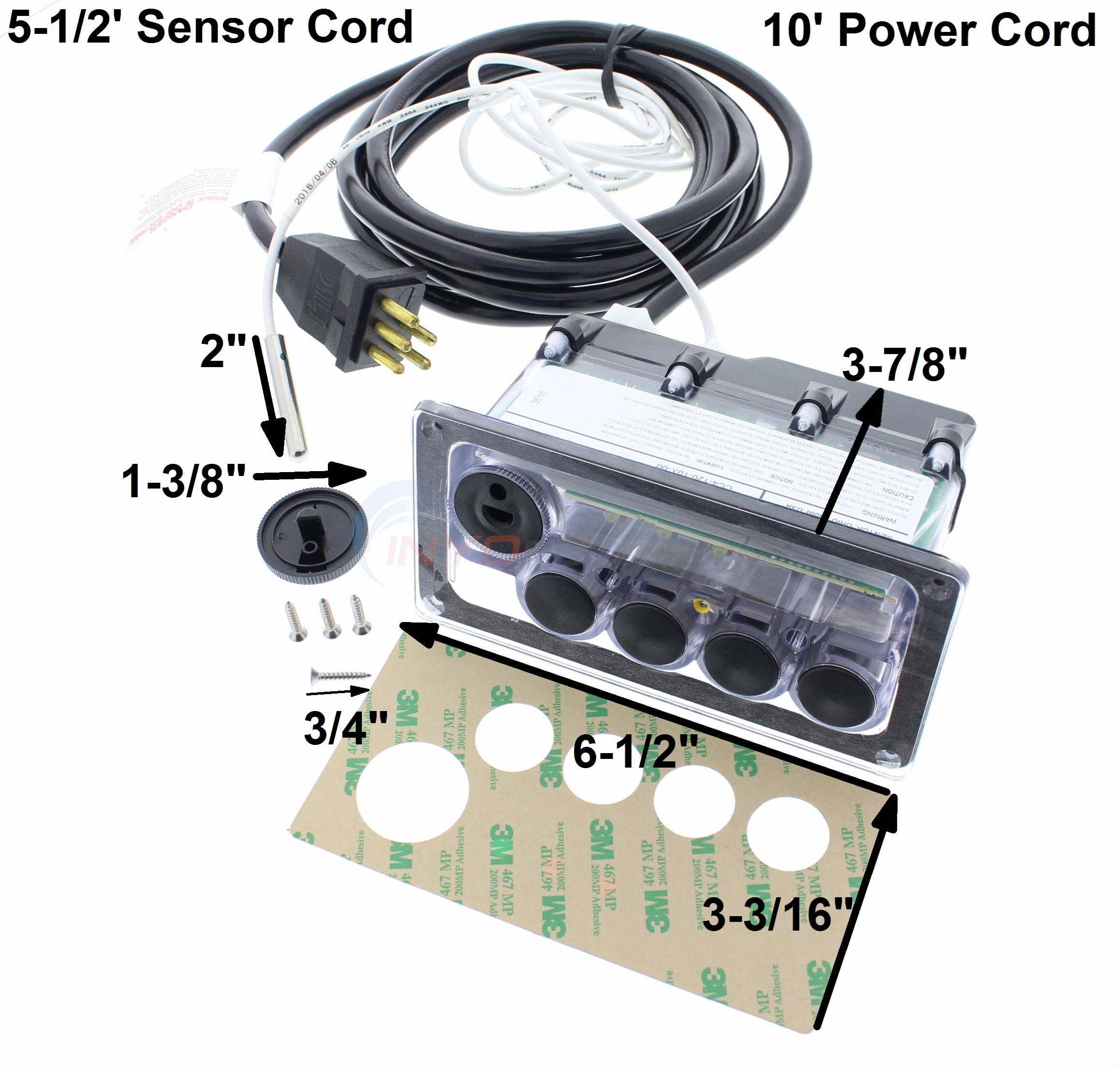 CC Command Center 4-Btn 120V W/Label - 58-319-1060 - INYOPools.com