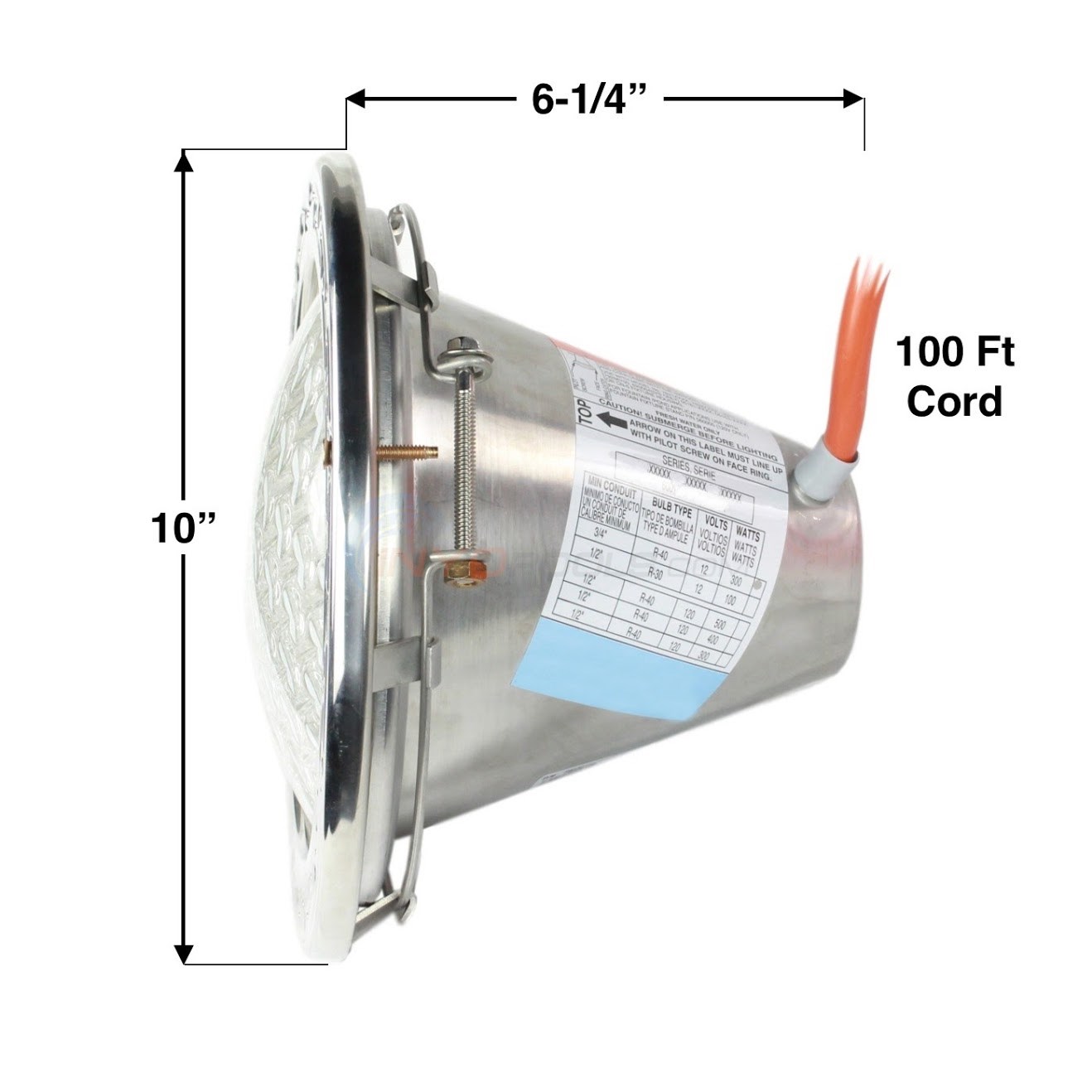 Pureline PureColors LED Bulb & Pool Light Fixture Kit, 120V 100' Cord ...