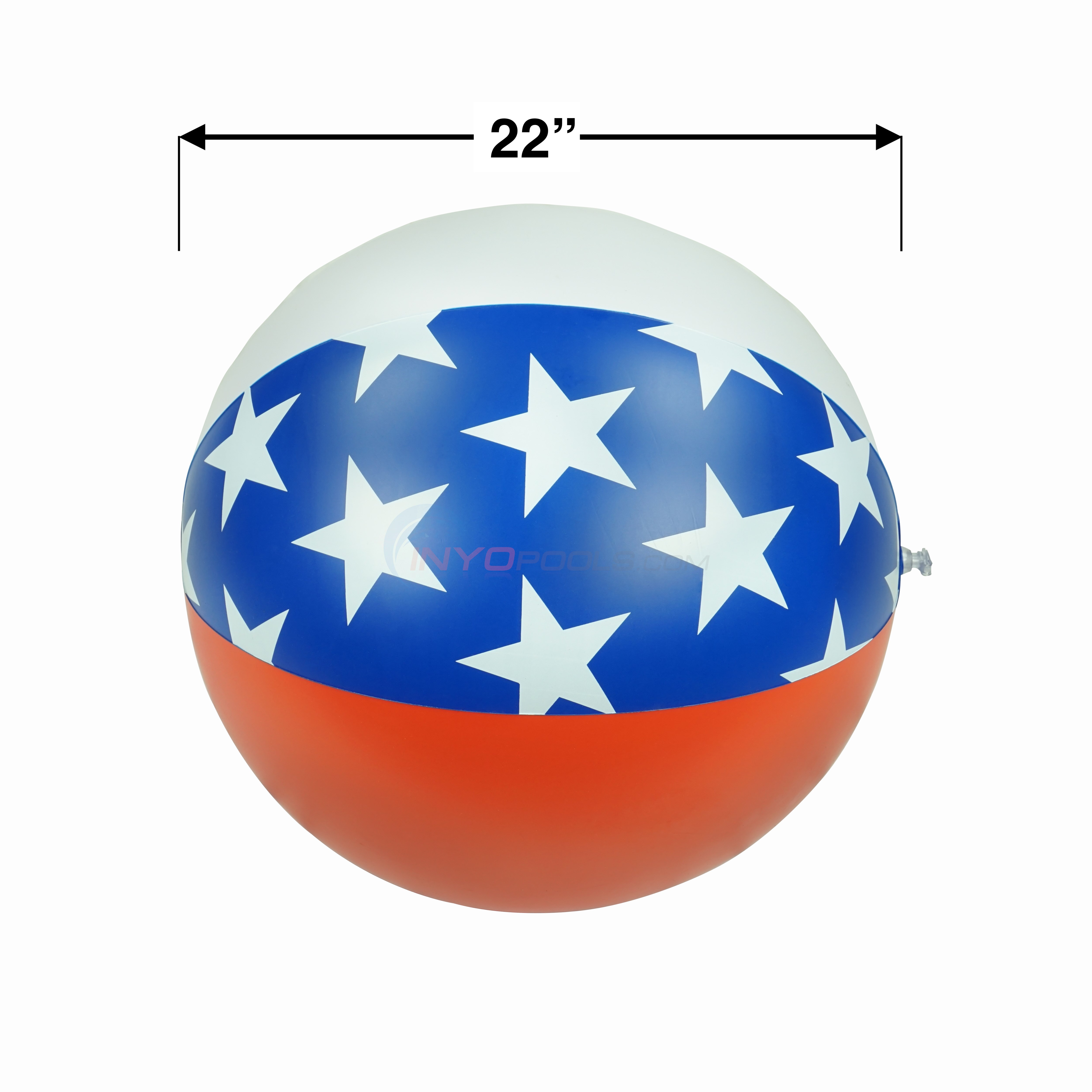 Swimline 22" Americana Beach Ball - Stars and Stripes Pattern ...