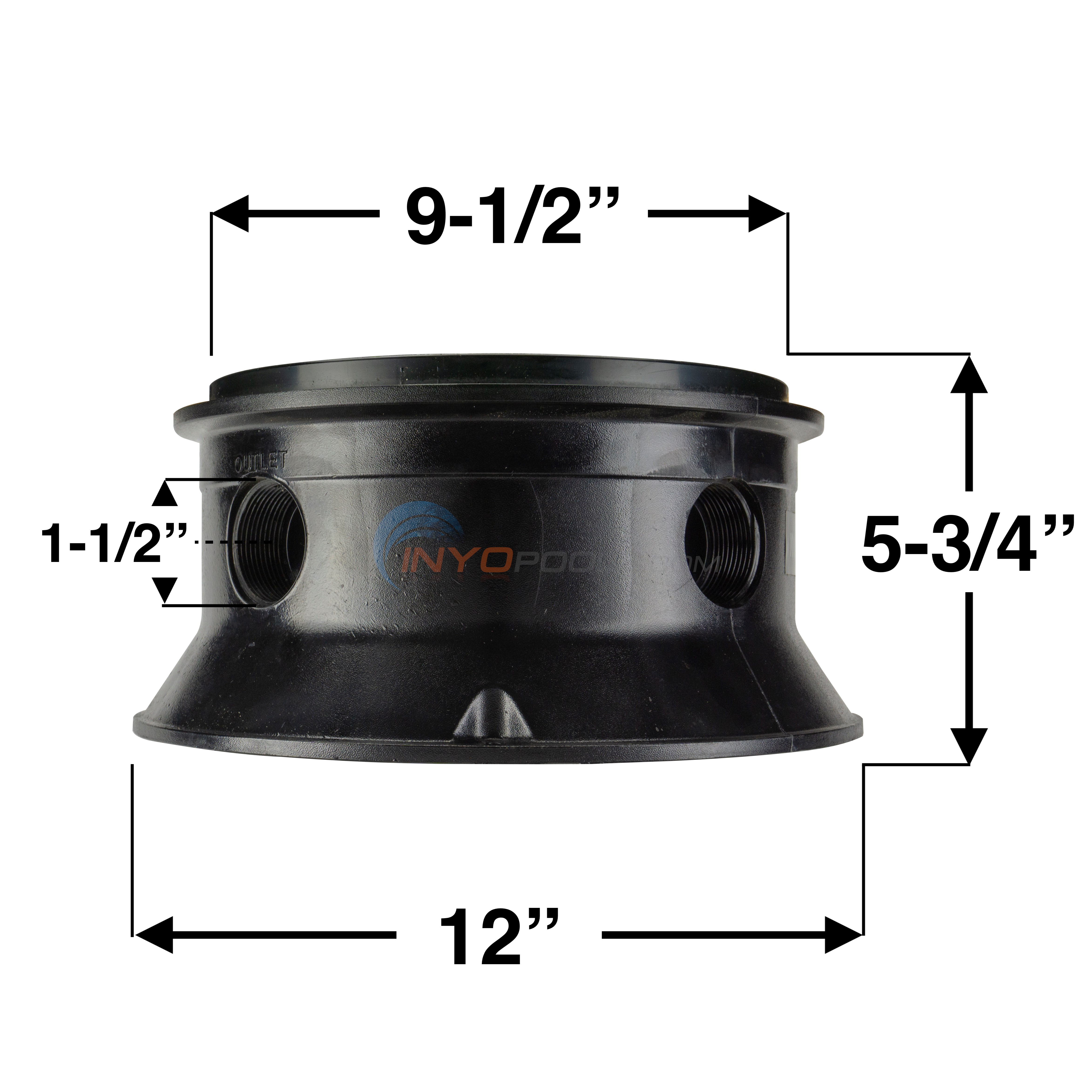 Pentair Sta-Rite Posi-Flo II Filter Base With Pipe Plugs - WC104-78P ...