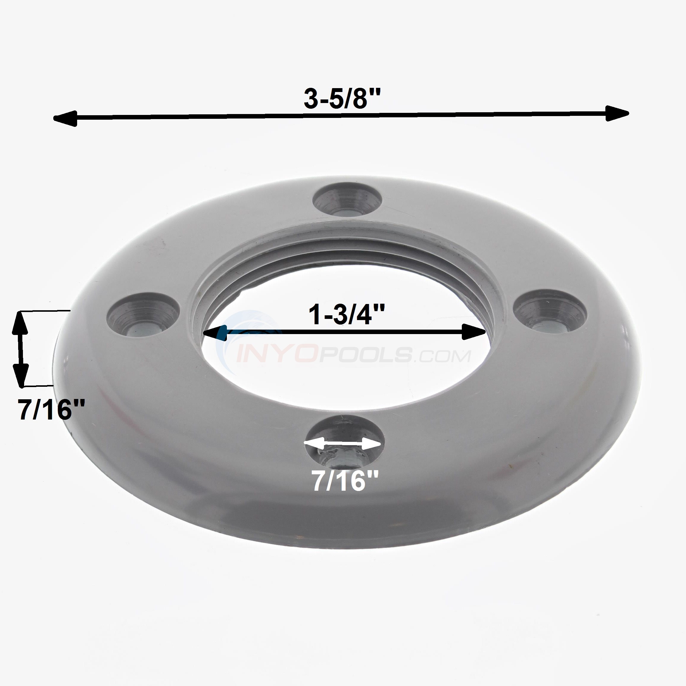 Inlet Face Plate, Threaded, Gray (25546.001) - INYOPools.com