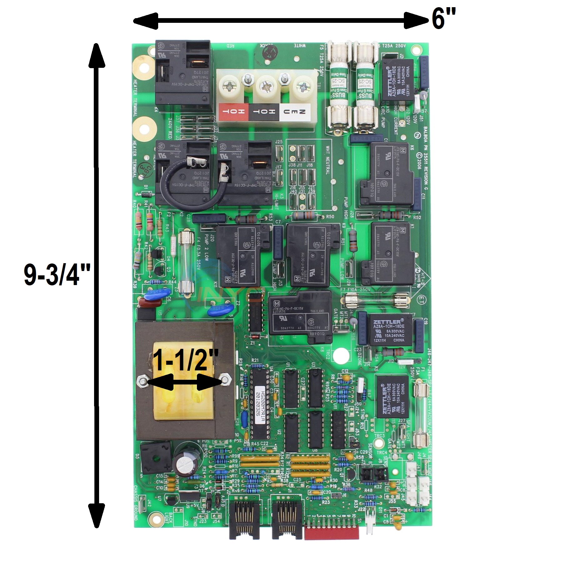 Hydro Spa Circuit Board, Balboa (53864-01) - INYOPools.com