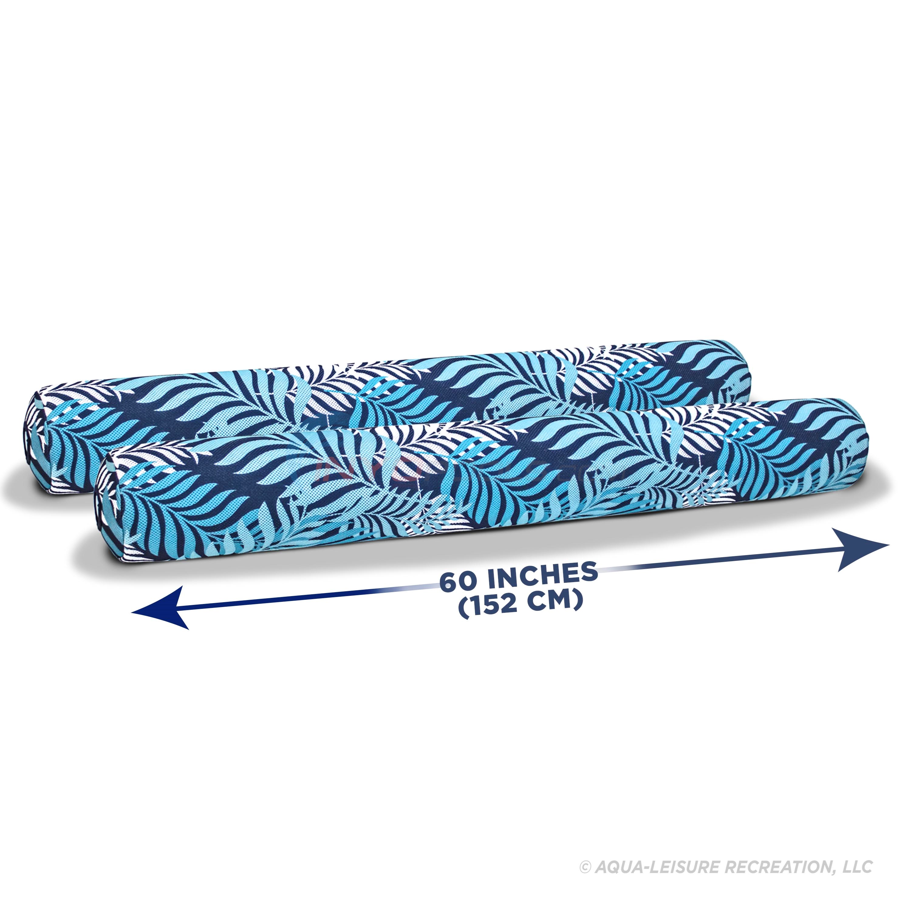 Aqua Oversized 5 Foot Pool Noodle - Blue/White Fern, Two-Pack ...