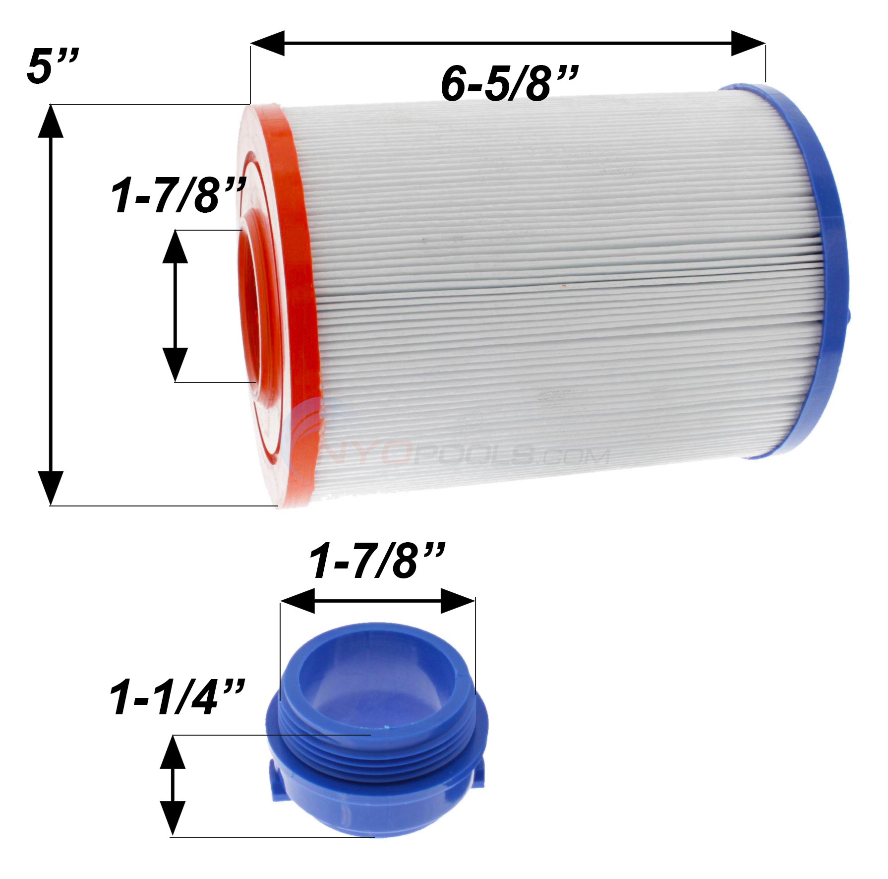 Filter, Cartridge 25 Sq Ft Posi-grip Handle, Pleatco (phc25 ...