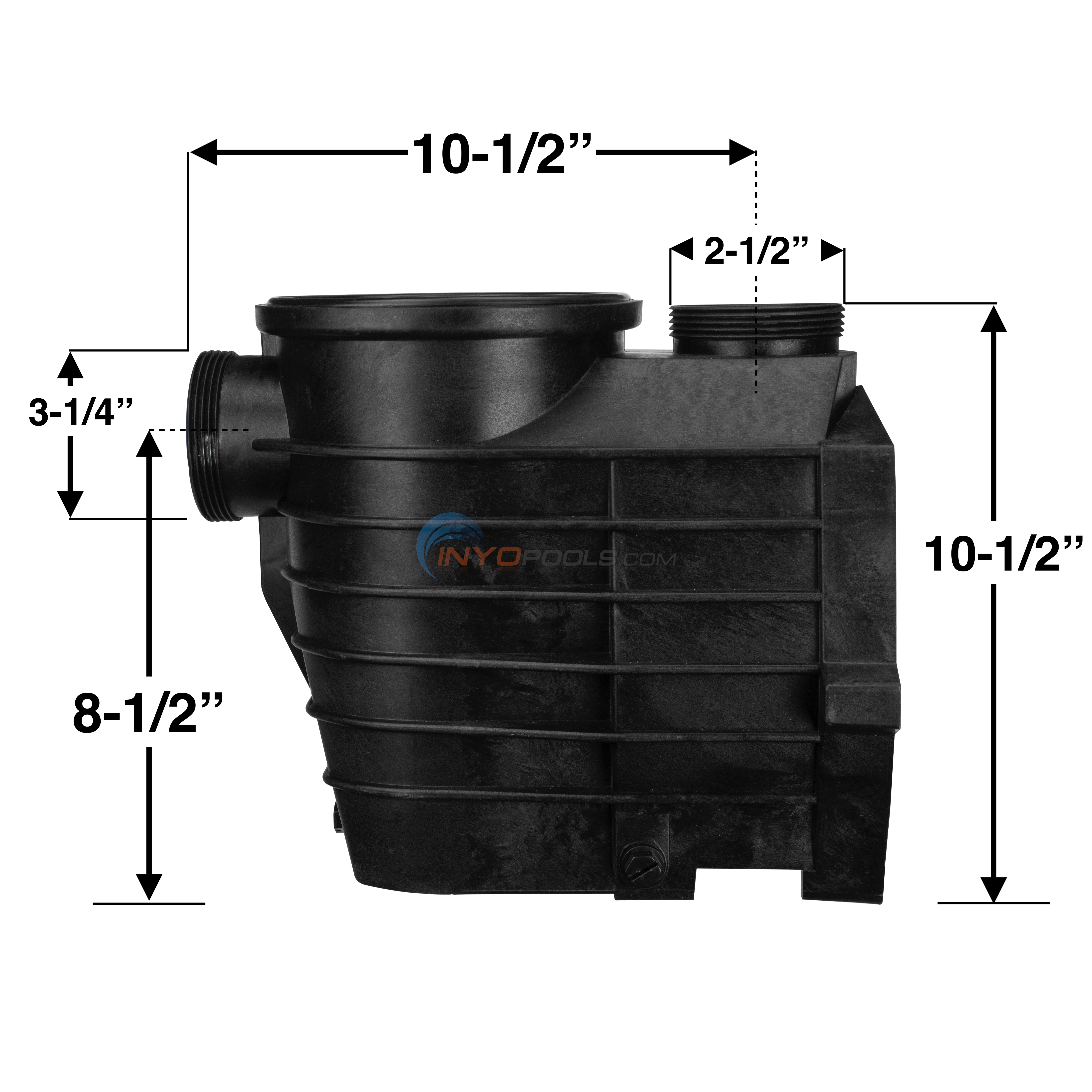 Pool Pump Housing Assembly w/ 1.65 THP Impeller, Compatible with ...