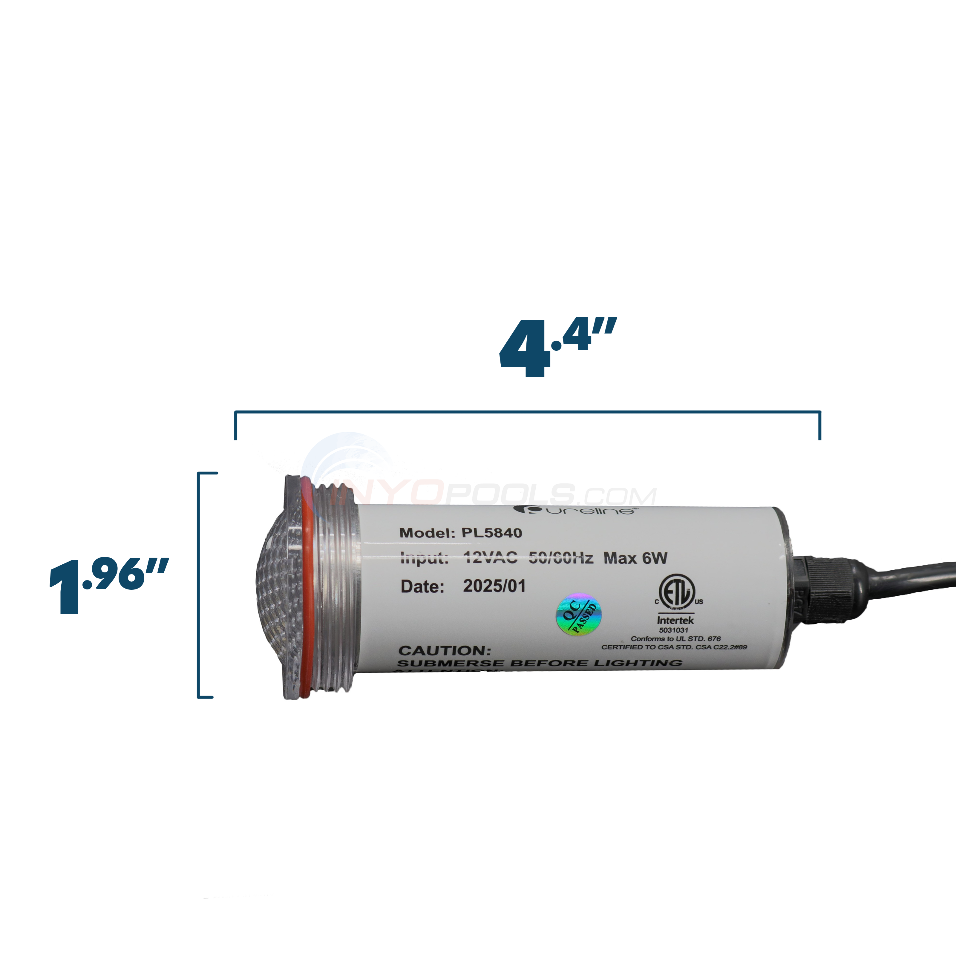 LED Nicheless Pool & Spa Light Fixture 12V, 100' Cord, Color Changing ...