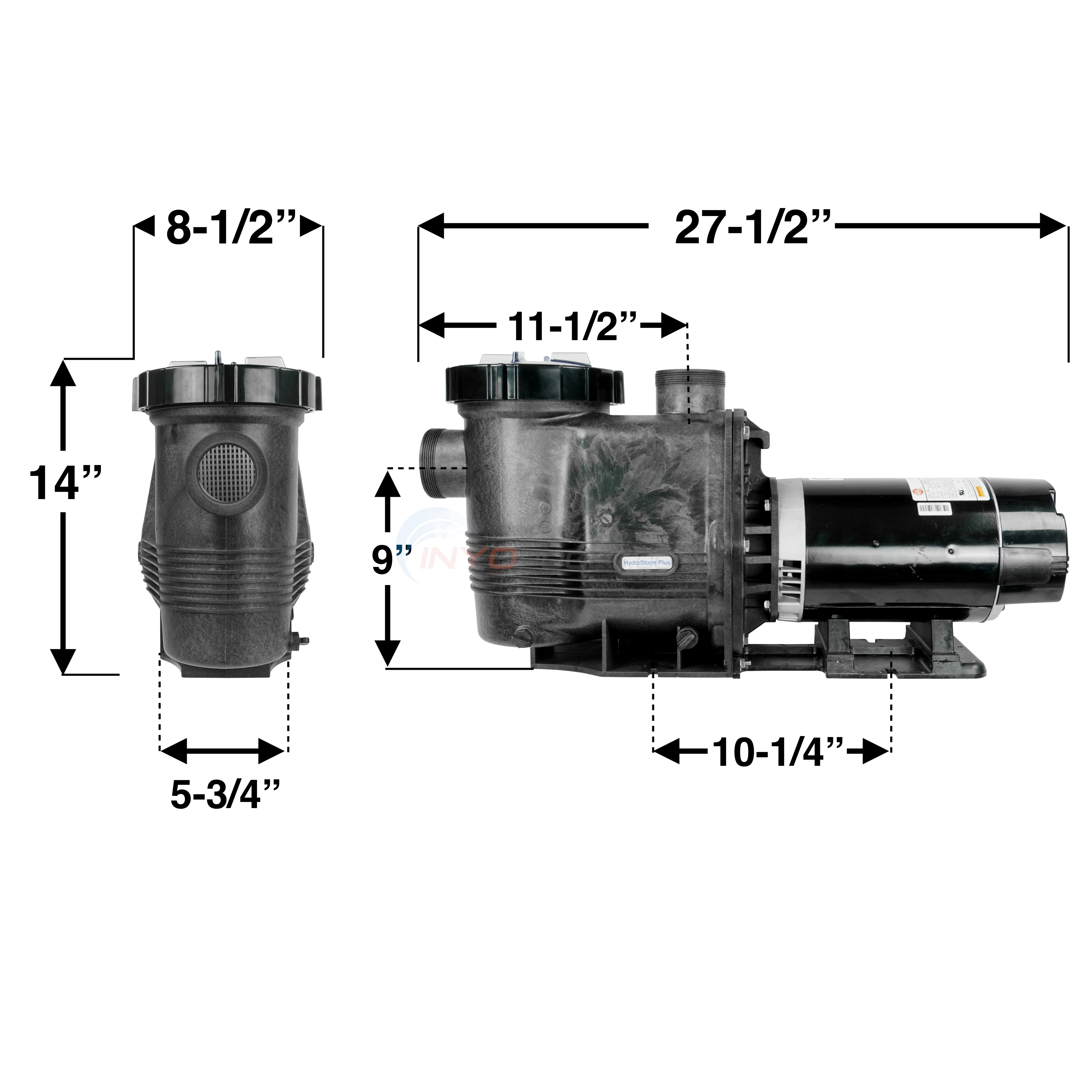 Waterco Hydrostorm Plus InGround Self Priming Pool Pump 1 HP ...
