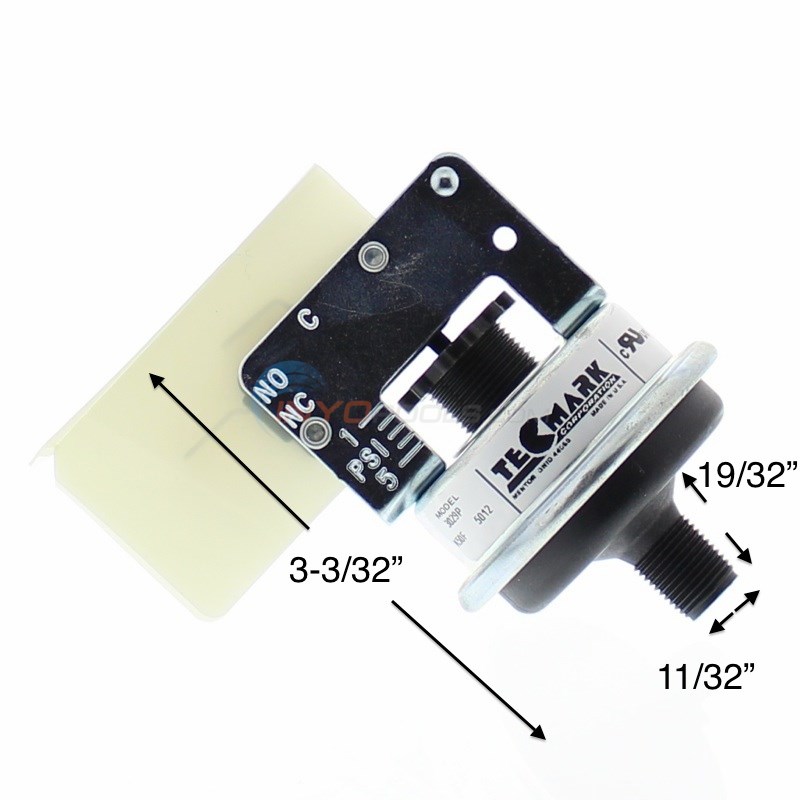 Pressure Switch, SPST, 25A, 1/8"NPT,Plastic - 3029P - INYOPools.com