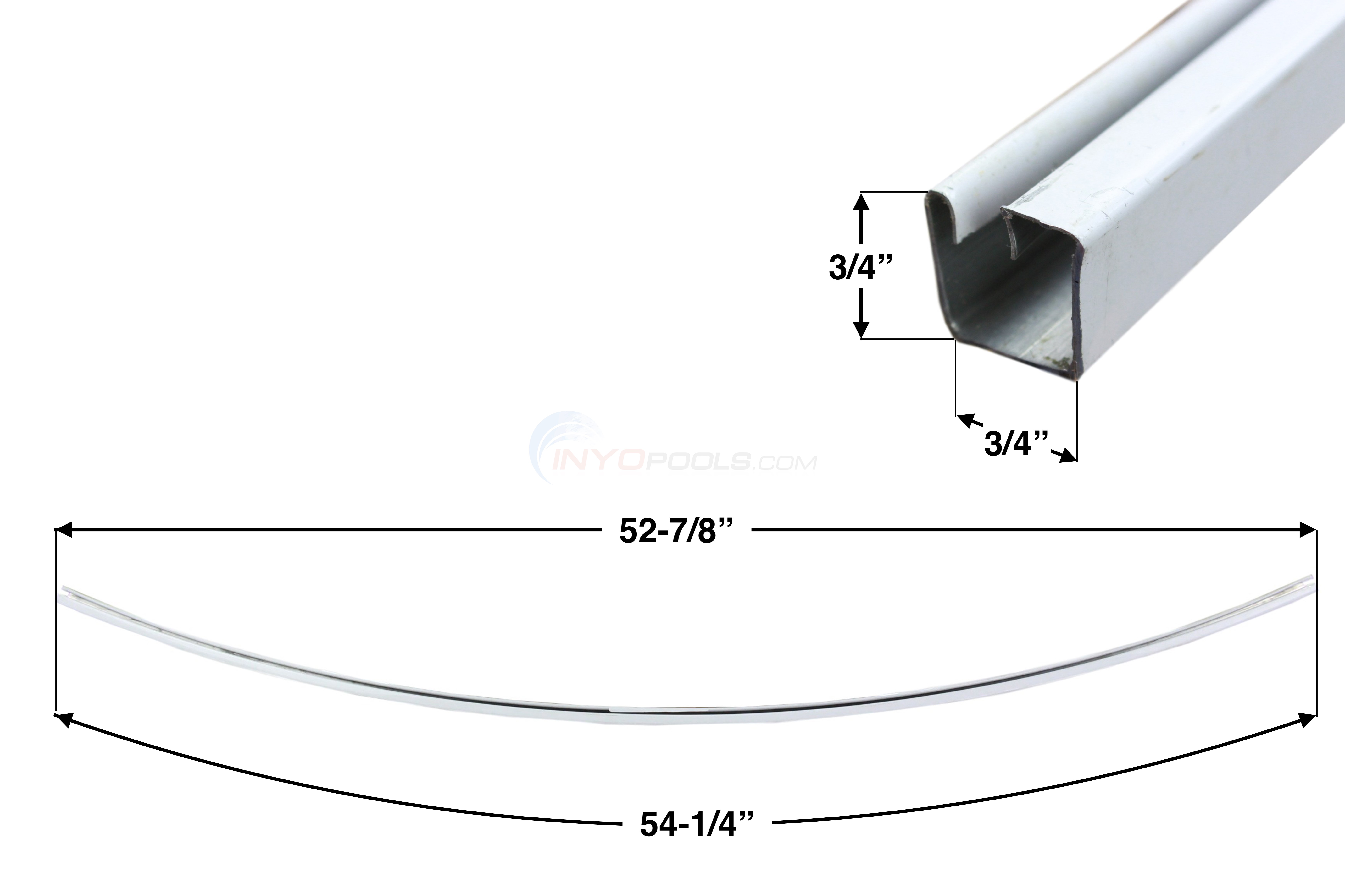 Wilbar Wall Channel Omega Alum 12D 54-1/4" (Single) - INYOPools.com