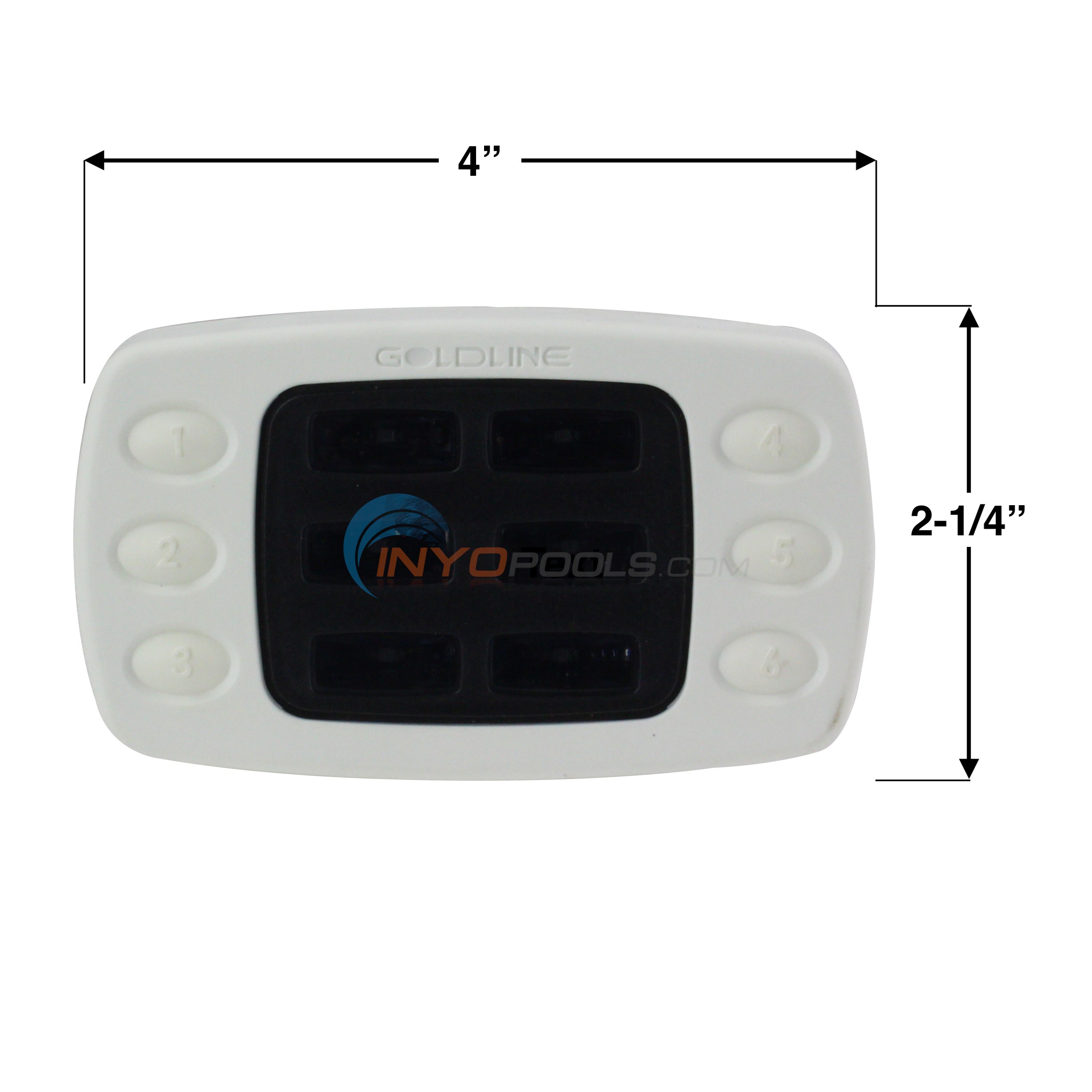 Hayward 6 Function Wired Spa Side - White - AQL-SS-6B-W - INYOPools.com