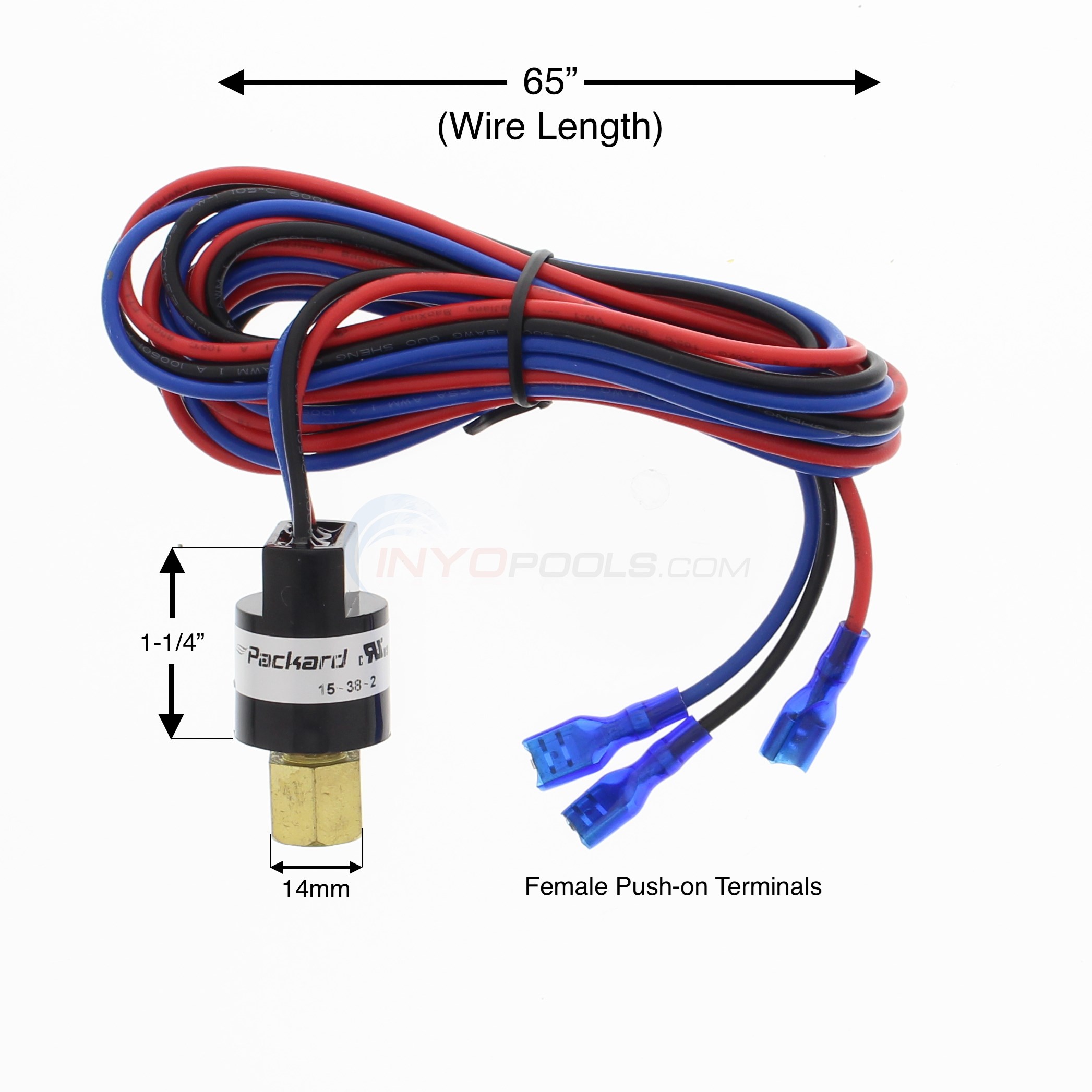 AquaCal 600CO-445CI HIGH PRESSURE SWITCH & TEE (R410A) - INYOPools.com