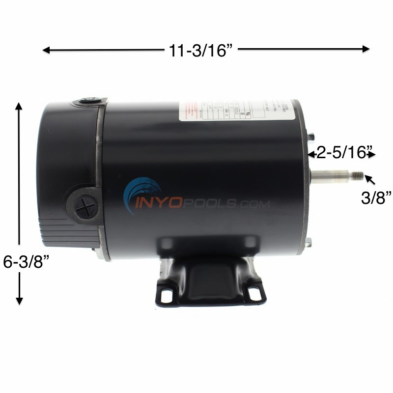 Century (A.O. Smith) .75 HP Up Rate Thru Bolt Motor, 48Y Frame, Single ...