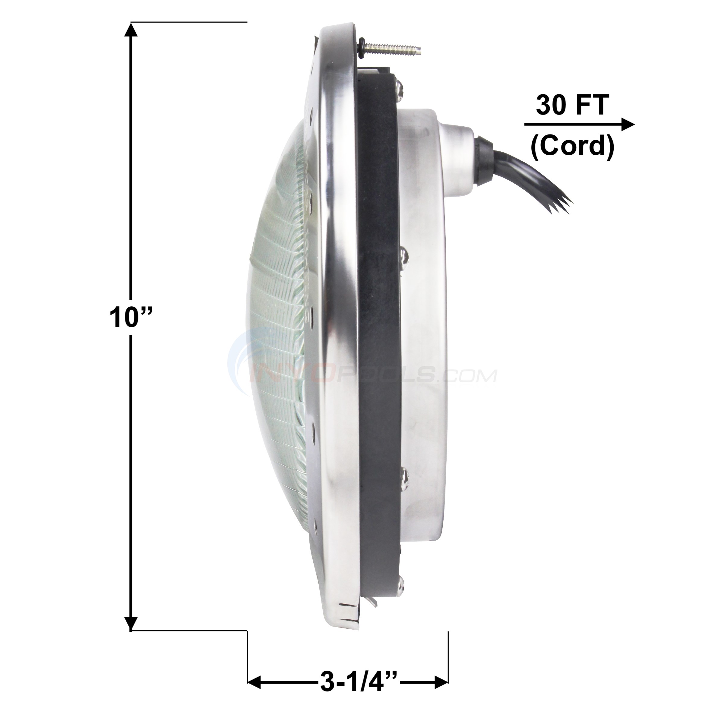 Jandy WaterColors LED Pool Light 120 Volt 30 ft cord Stainless Steel ...