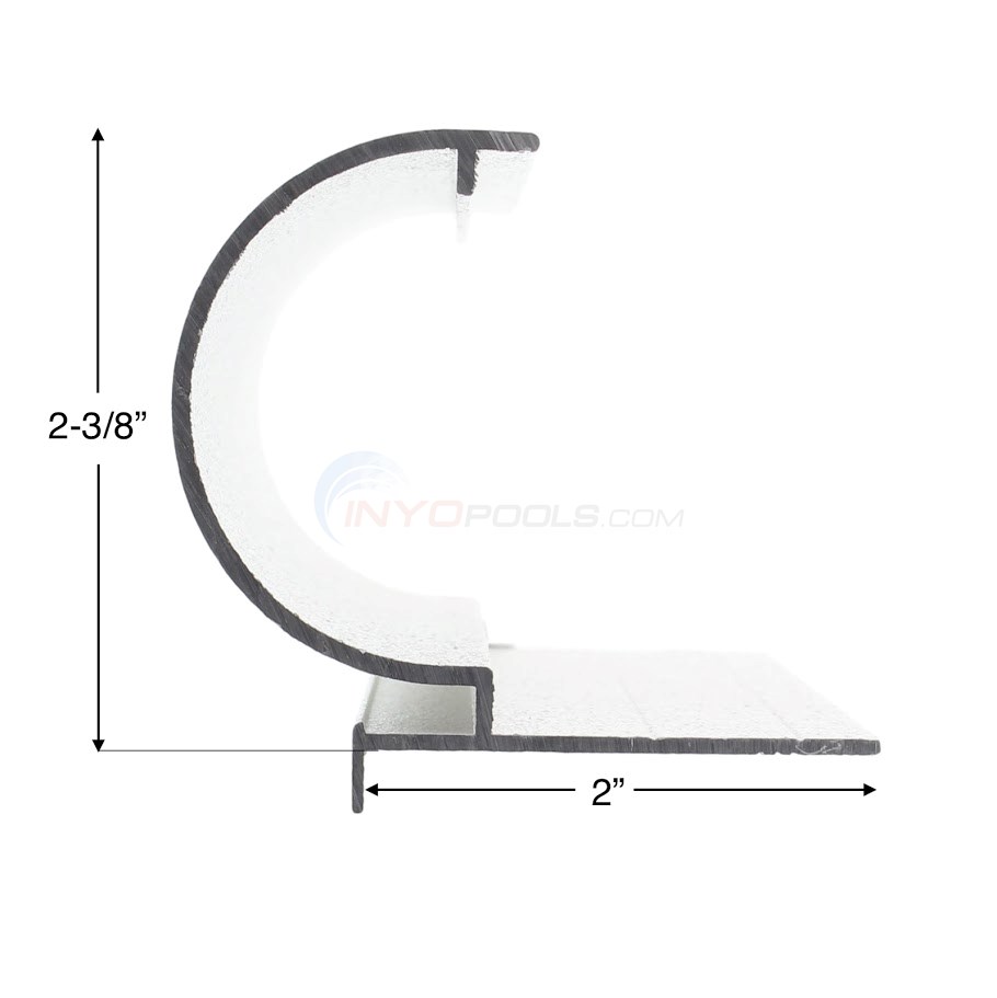 Cinderella CP2 Bullnose Coping with Liner Track, 8' Straight Sections ...