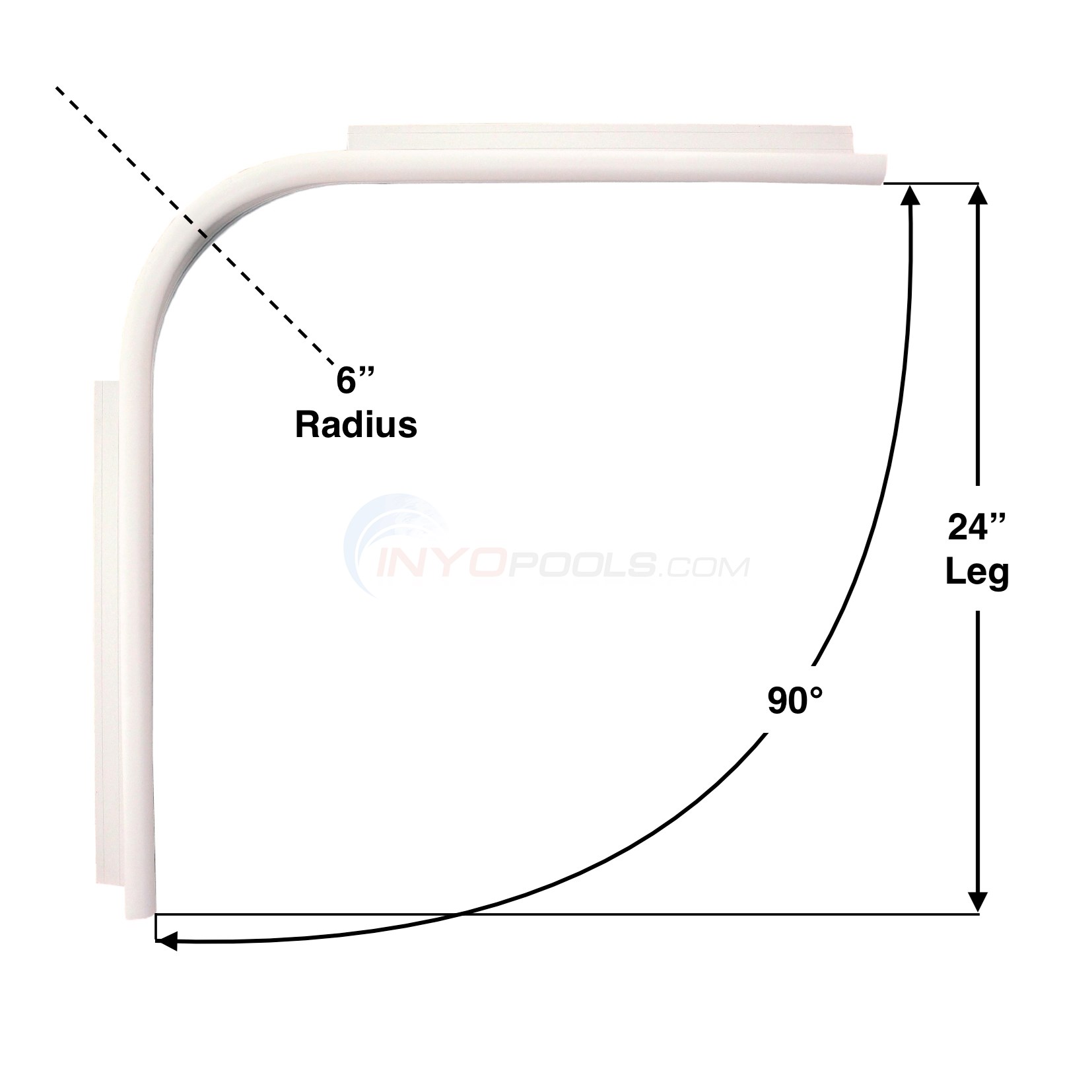 Cinderella CP5 Capstone Coping Corner 90 Degree 6" Radius W/ 24" Legs ...