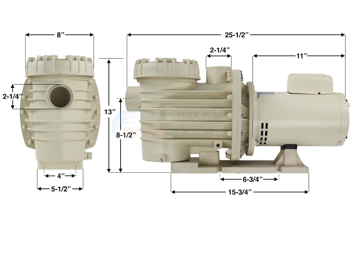 DXD Pool Pump 1.5 HP 115V - PL3590 - INYOPools.com