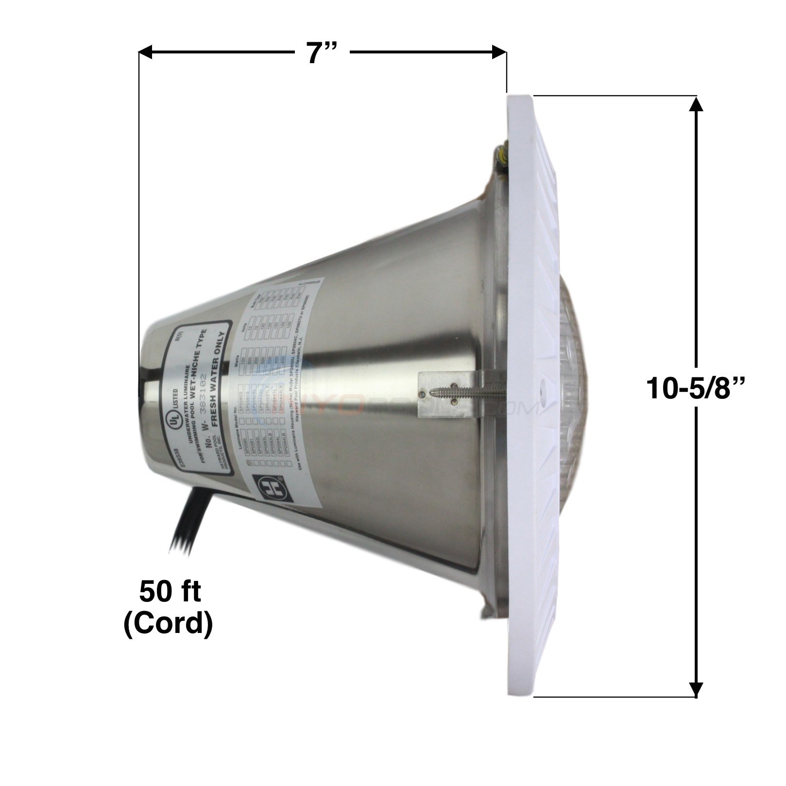 Hayward Pool Astrolite 12v, 300 Watt, 50' Plastic Face - INYOPools.com
