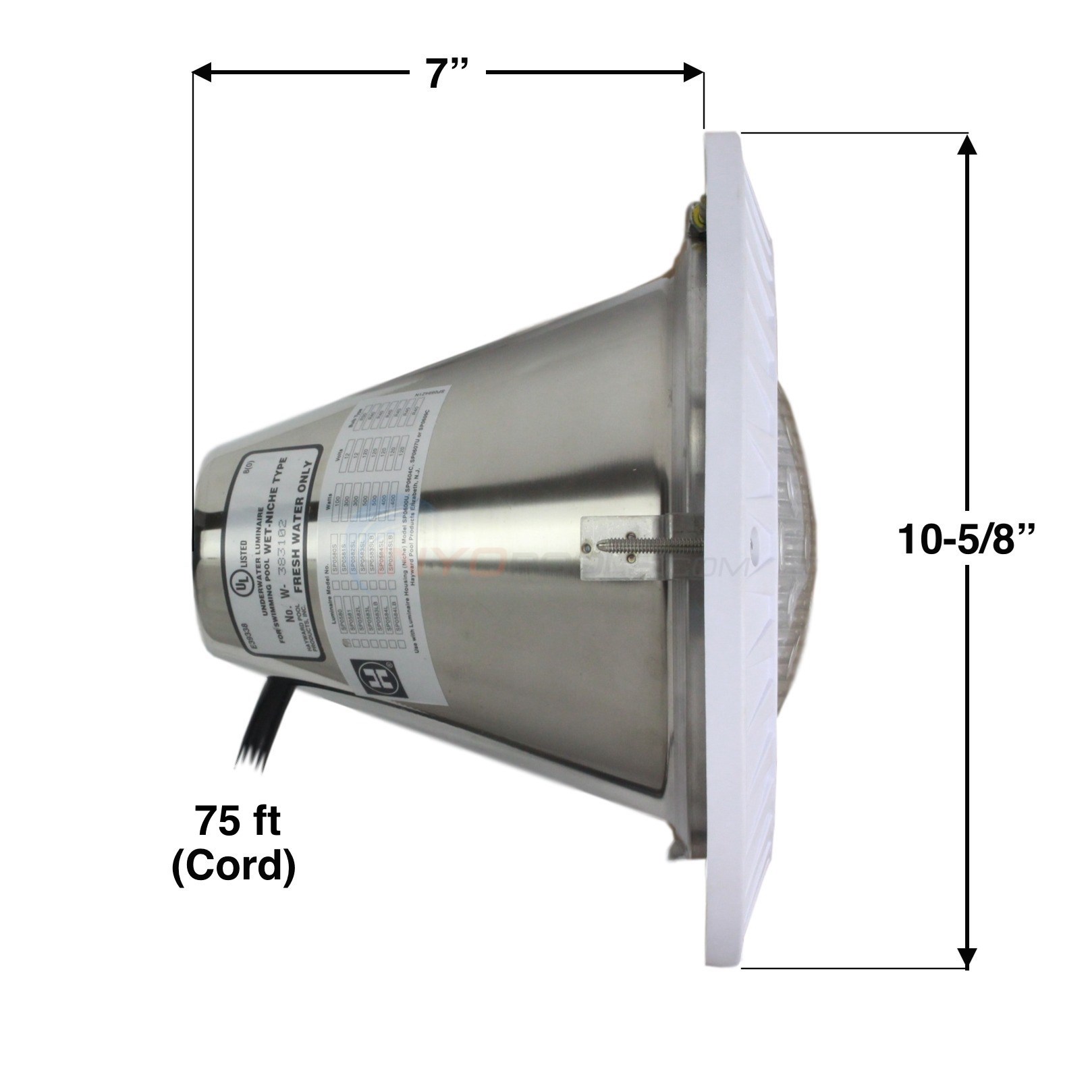 Hayward Pool Astrolite 120V 300W 75' Plastic Light - INYOPools.com