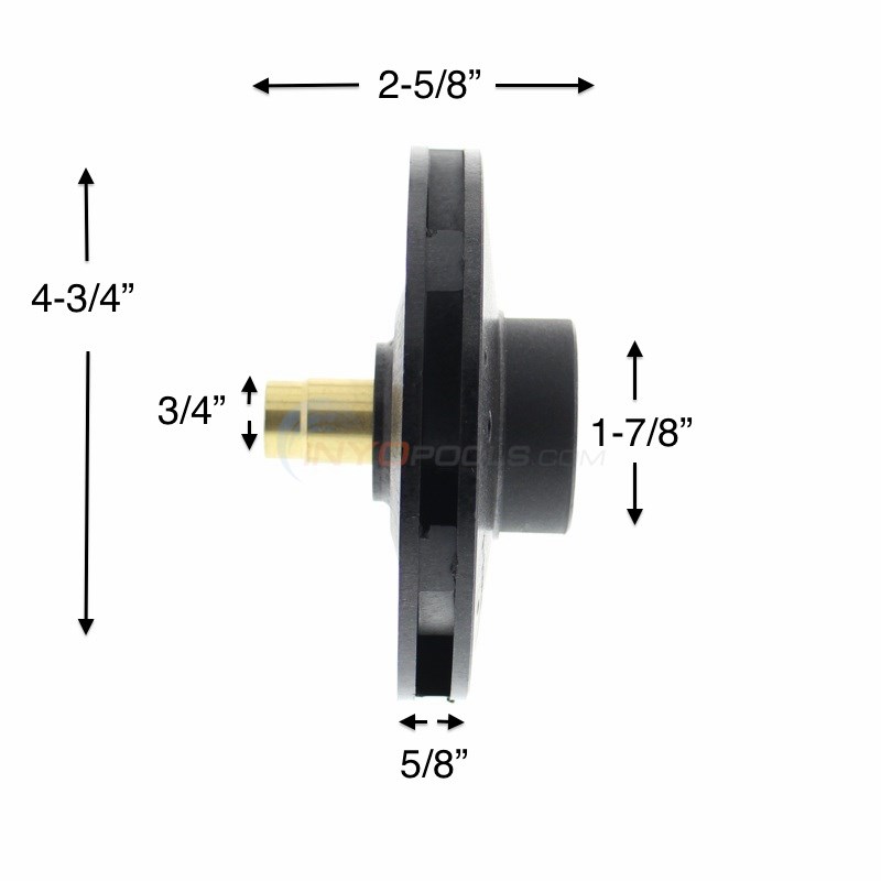 Hayward Impeller For Super II, 1.5 HP Full Rate and 2.0 HP Up Rate ...