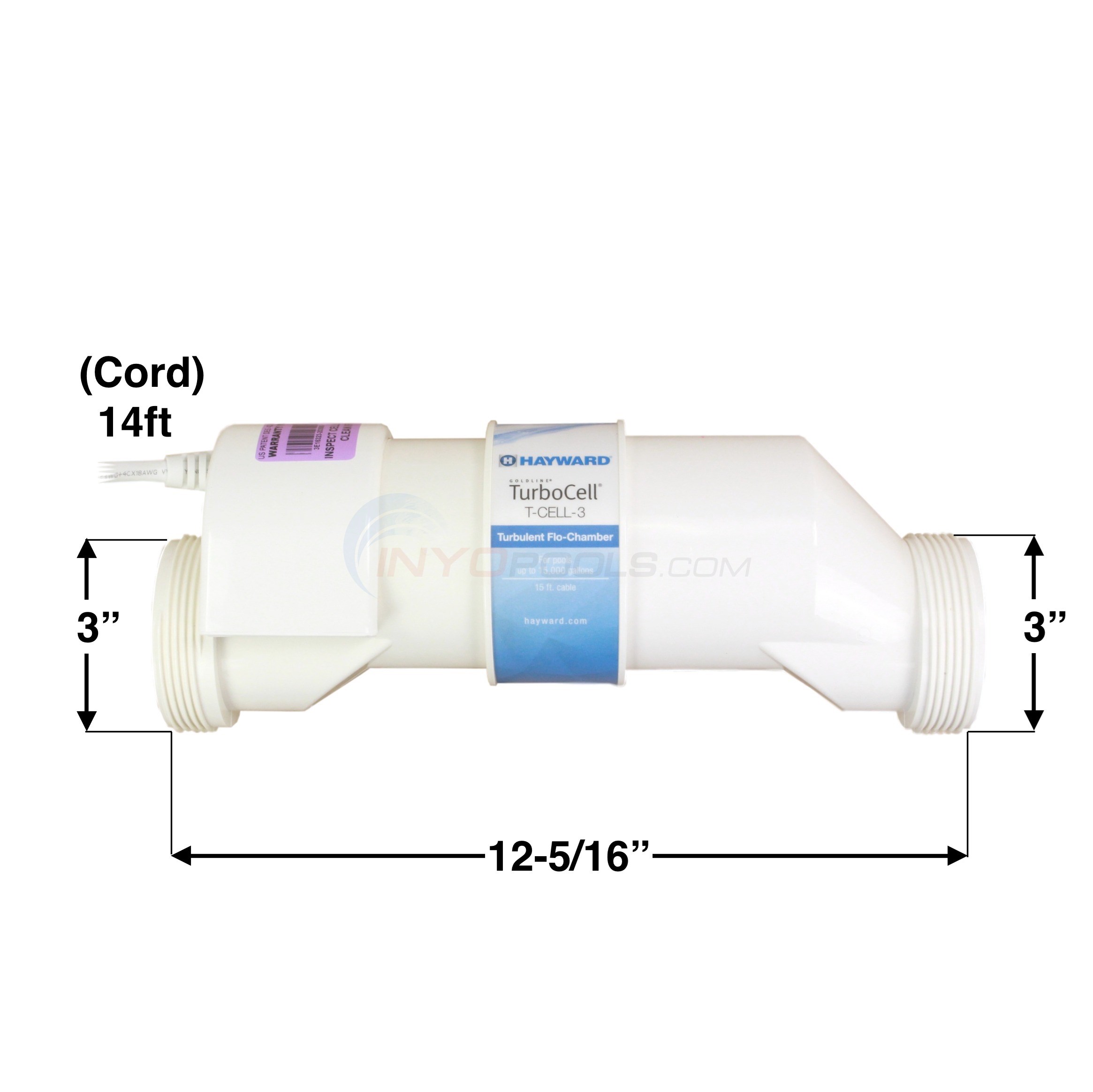Hayward AquaRite Replacement T-CELL-3, 15,000 Gal Pool, TurboCell ...