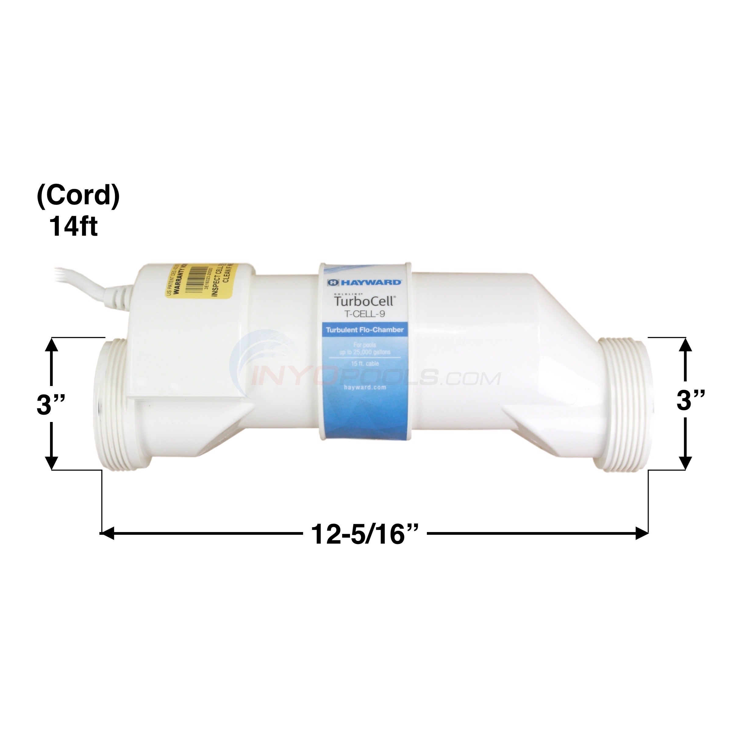 Hayward AquaRite Replacement T-CELL-9, 25,000 Gal Pool, TurboCell ...