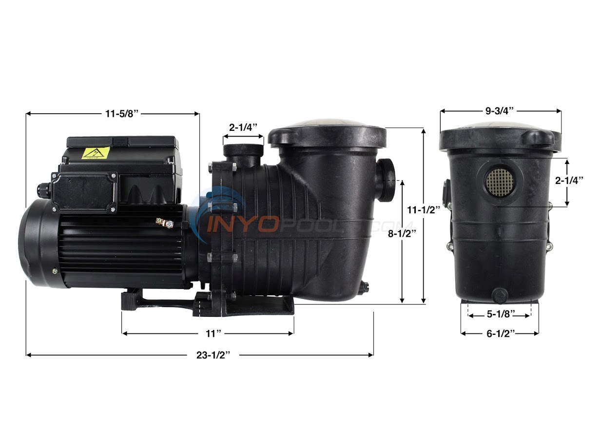 Pureline 1.5 HP Pure Flow Pump, Inground Pool, Variable Speed, 230 Volt ...