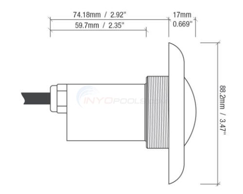 SR Smith Kelo Color RGB LED Underwater Pool Light, 7W, 12V, 150' Cord ...